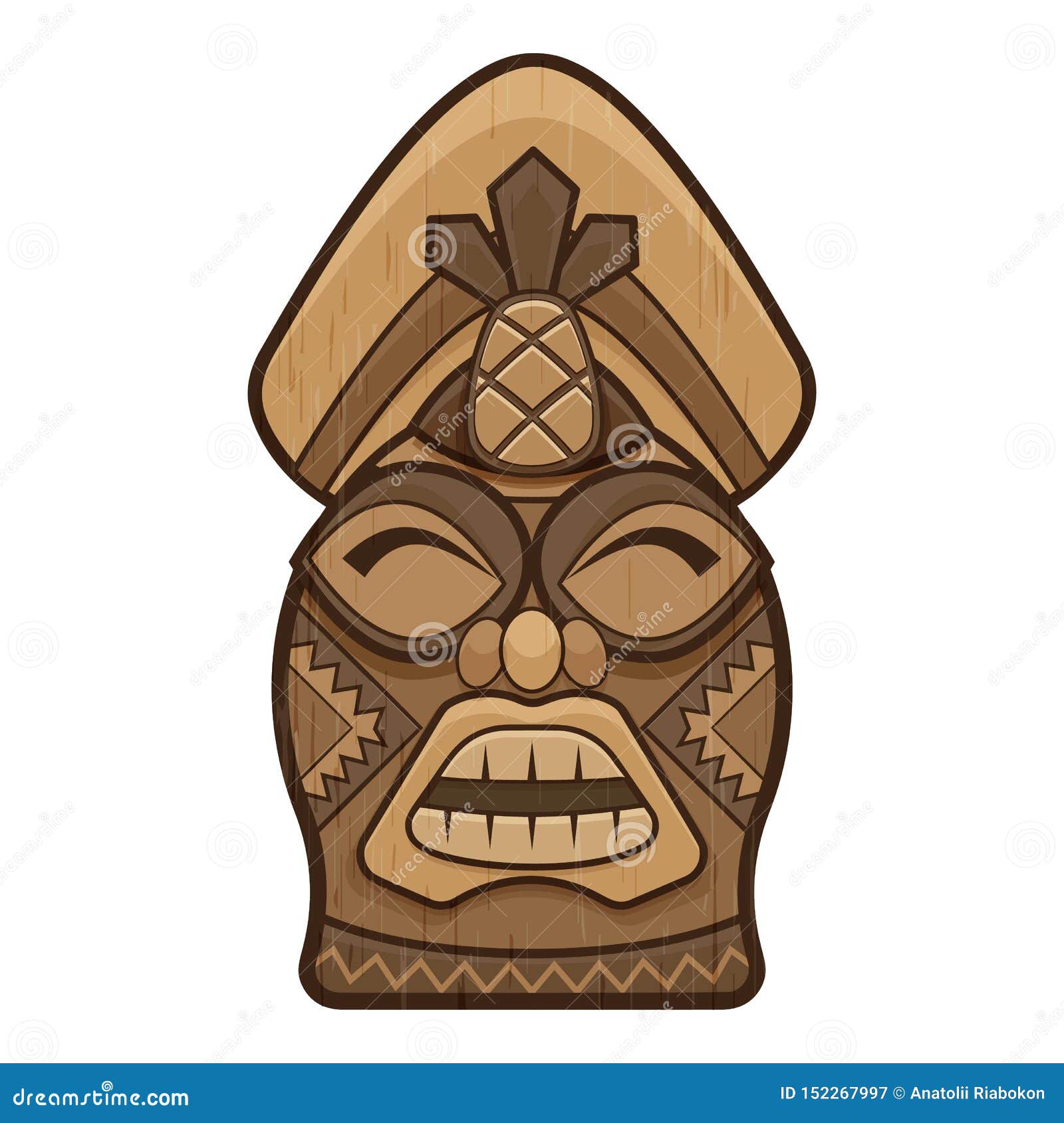 Tiki Idol Statue Icon, Cartoon Style Stock Vector - Illustration of ...