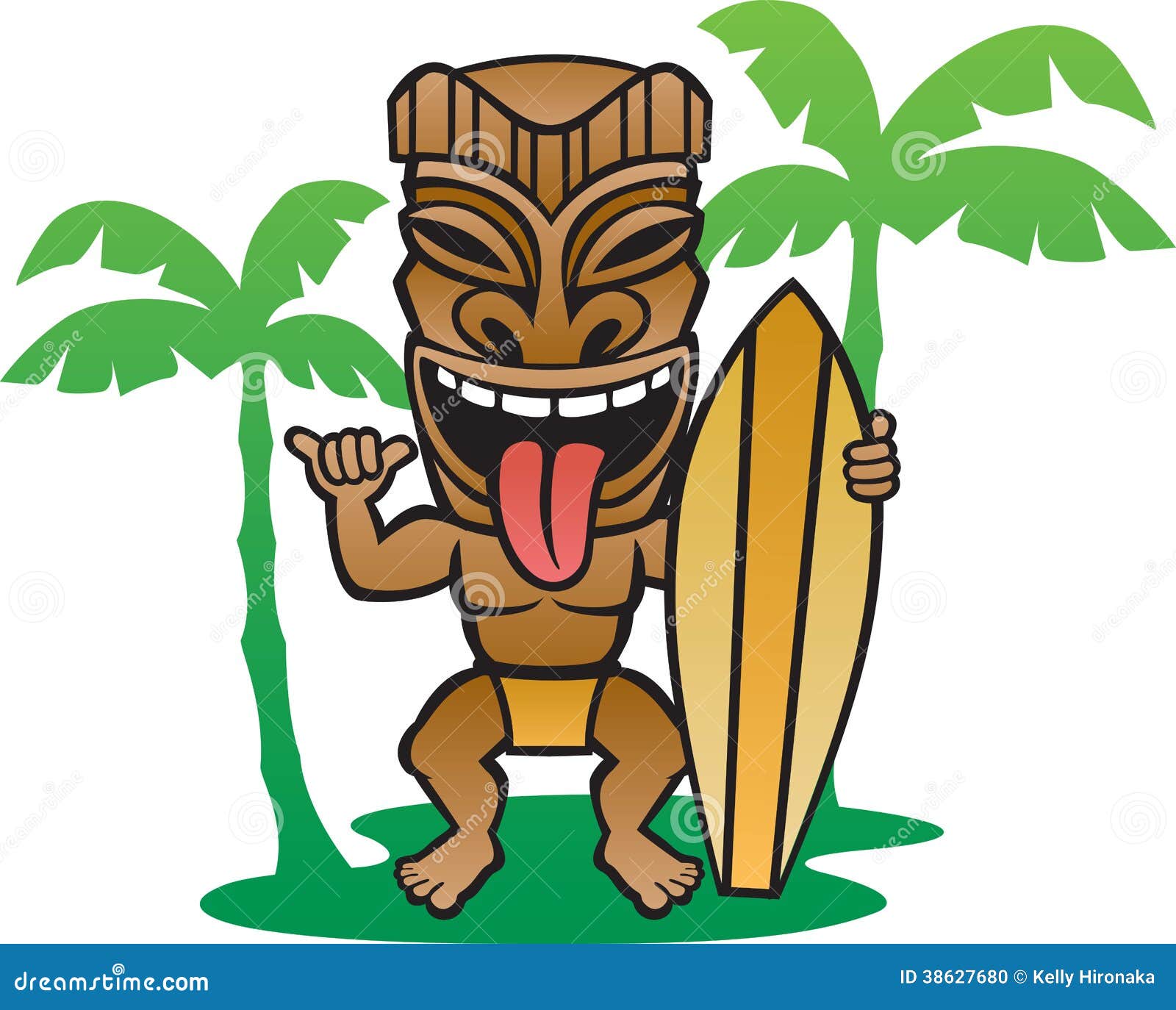 Tiki Cartoon Clip Art