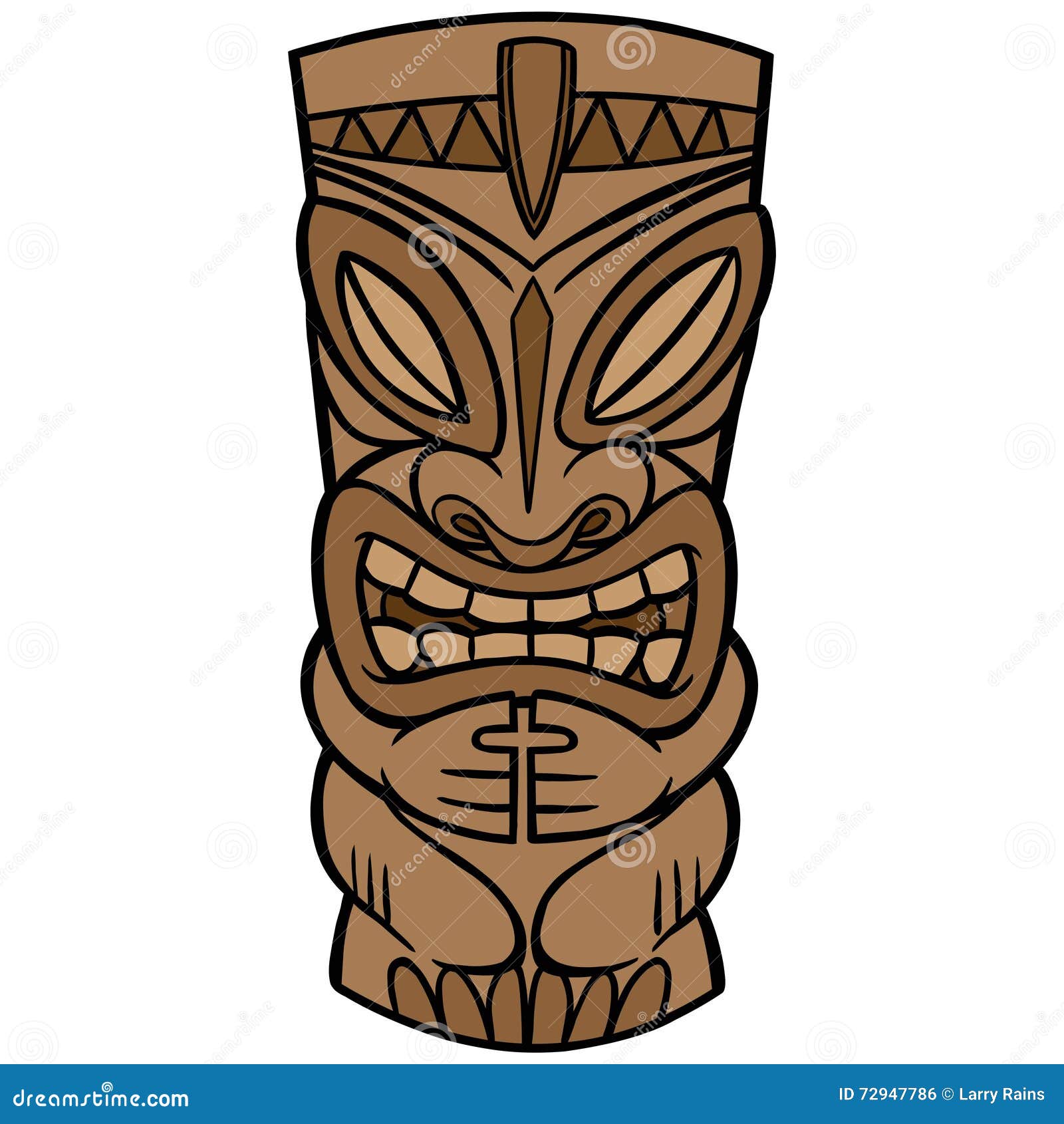 Tiki stock vector. Illustration of vector, painting, revival - 72947786
