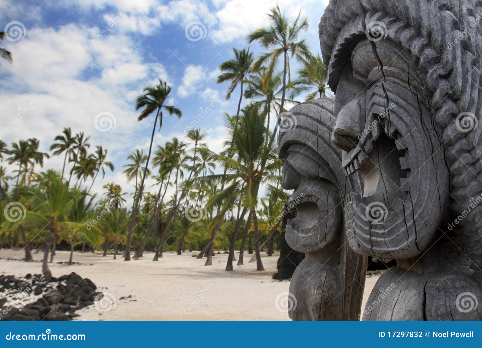 Tikis hawaiano foto de archivo. Imagen de palma, polinesio - 17297832