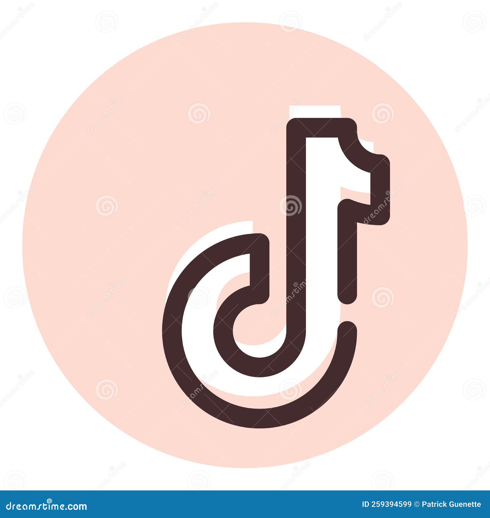 TikTok icon, icon editorial stock image. Illustration of blog - 259394599