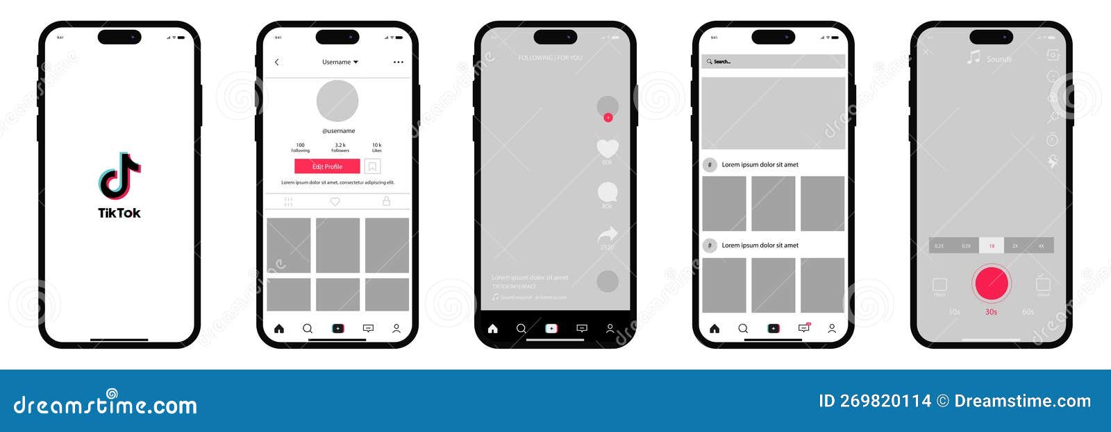 Tiktok. Tiktok Mobile App Interface Template On Apple Iphone Mockup ... Tiktok. Tiktok Mobile App Interface Template On Apple Iphone Mockup ...