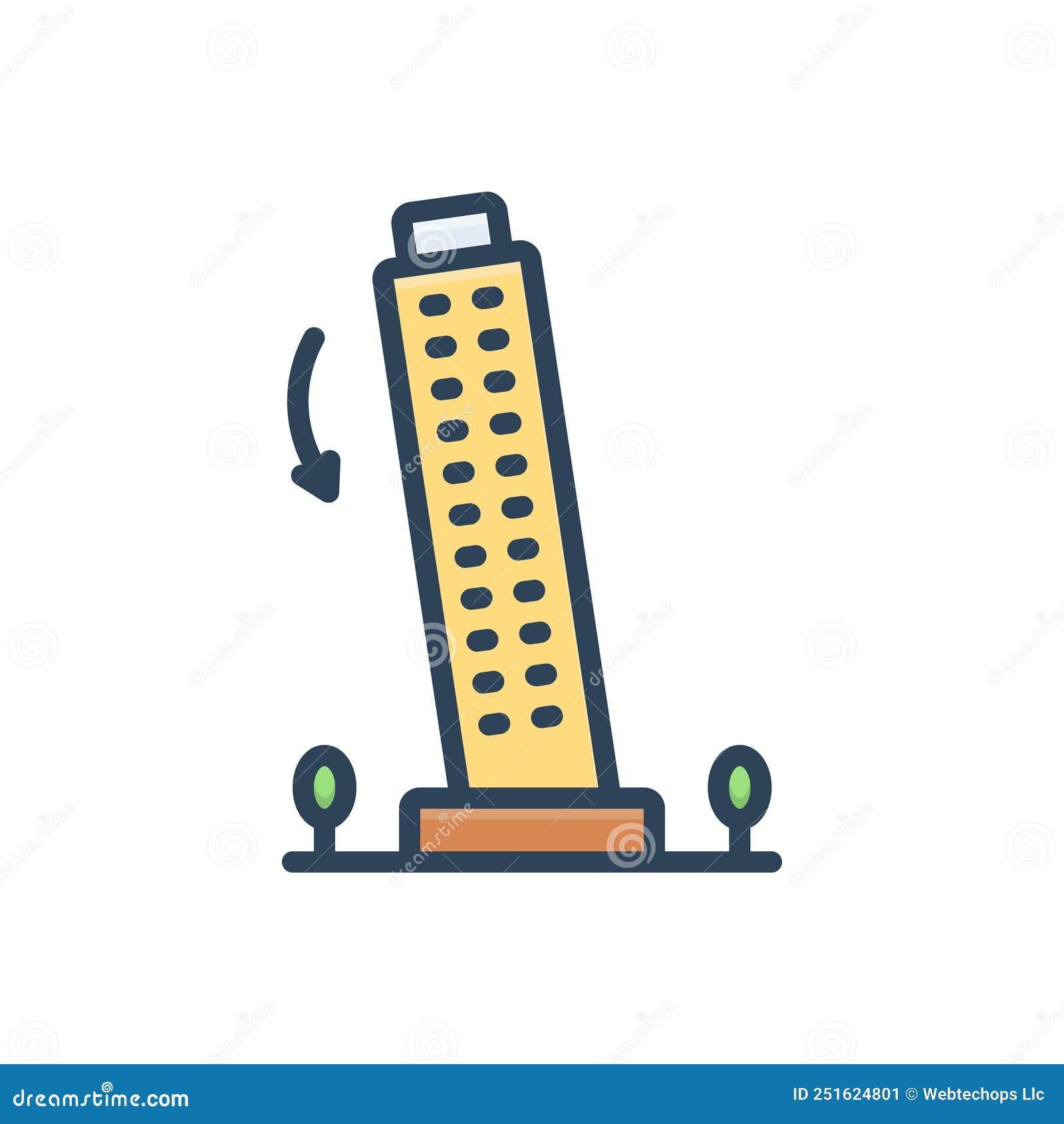 Color Illustration Icon for Til, Building and Tower Stock Illustration ...