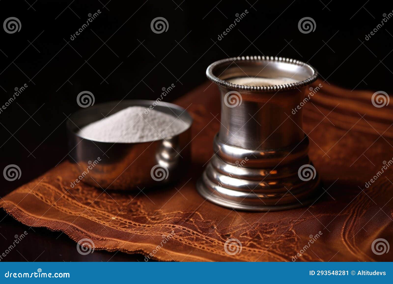 Tilak Powder Contained in a Silver Vessel Stock Image - Image of ...