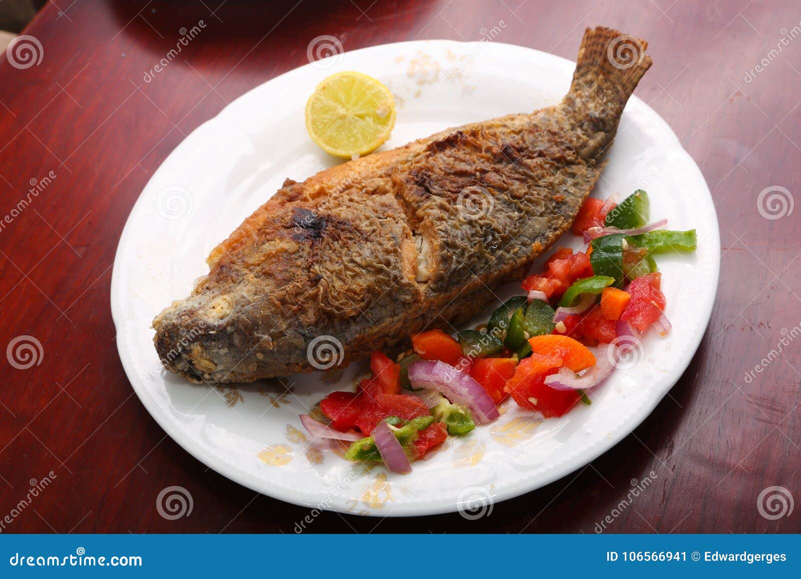 Tilapia fish meal stock image. Image of nature, fish - 106566941