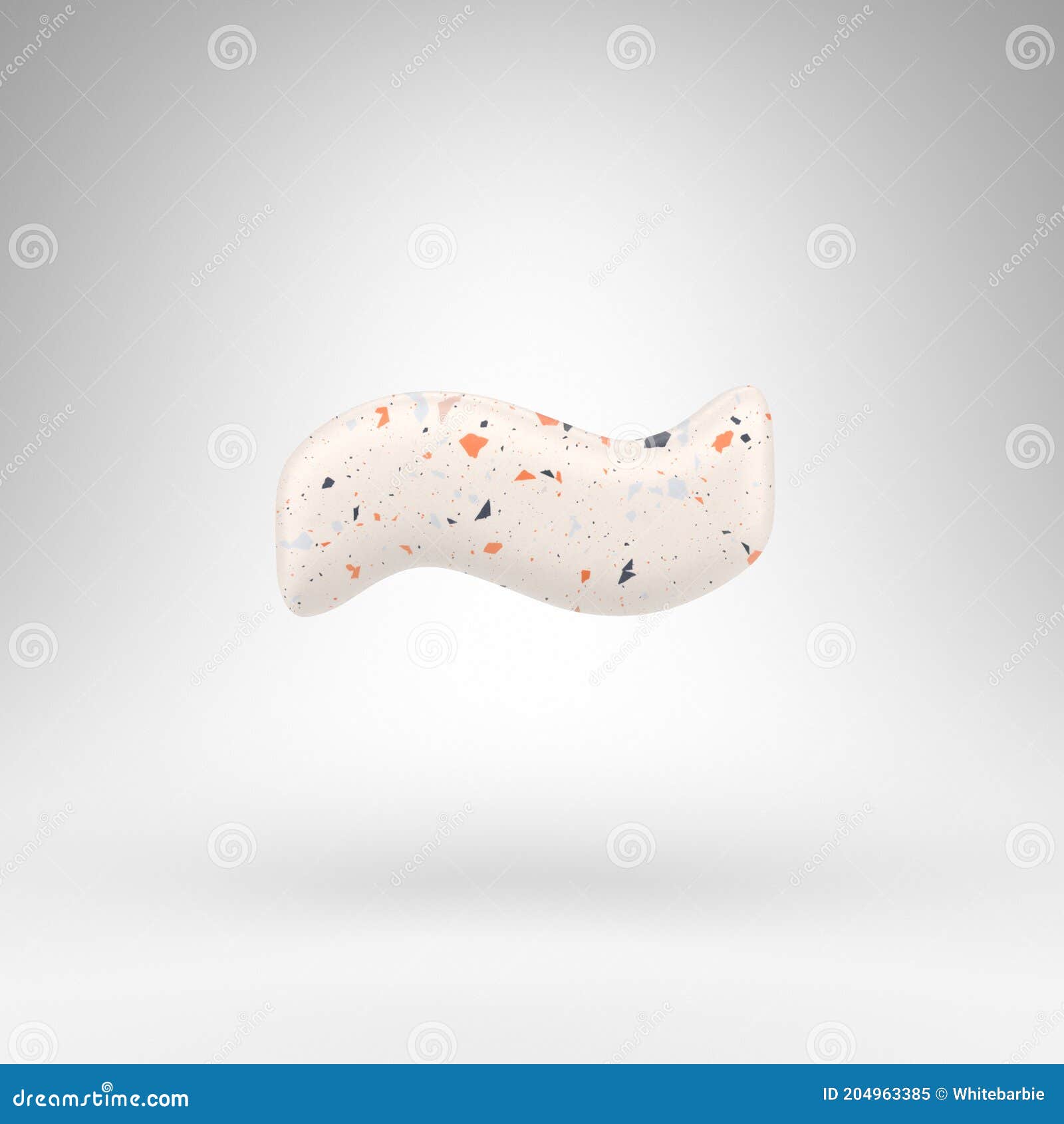 Tilda Symbol on White Background. 3D Sign with Terrazzo Pattern Texture ...