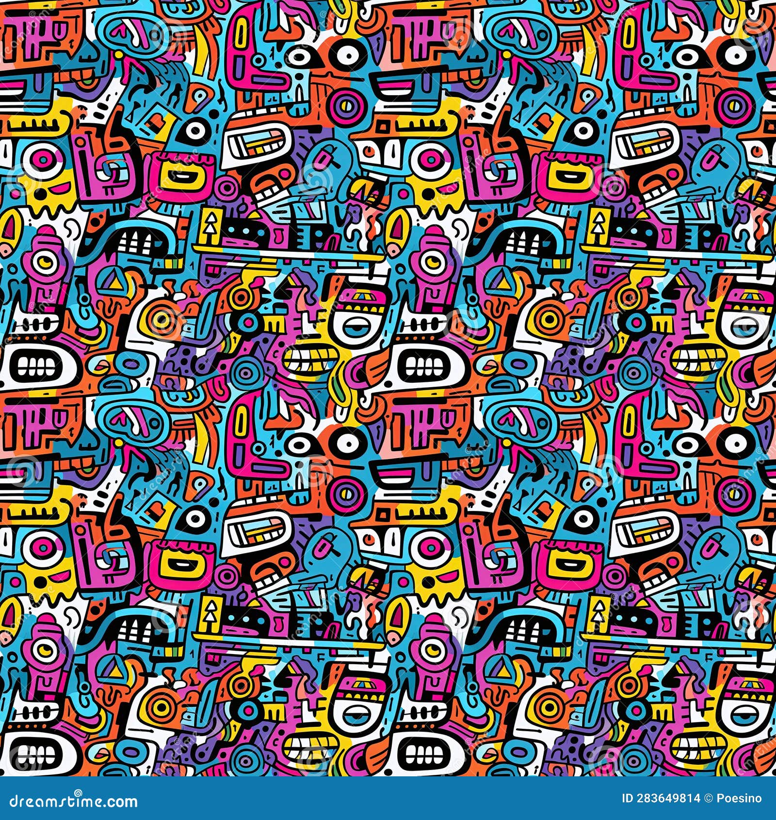 Tile - Abstract Modern Art (#6) 2x2 Multiple. Tileable Seamless Image ...