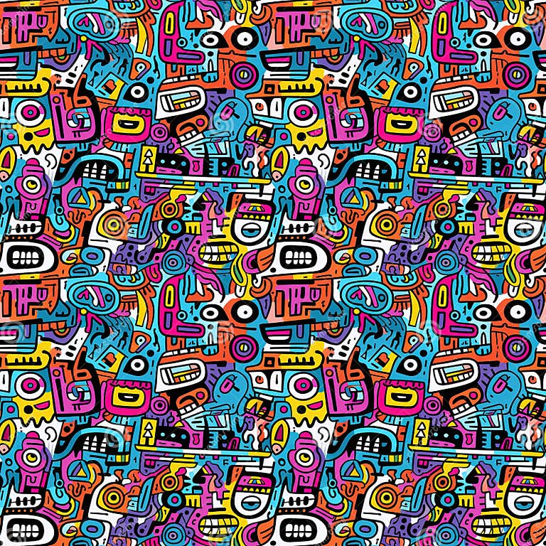 Tile - Abstract Modern Art (#6) 2x2 Multiple. Tileable Seamless Image ...