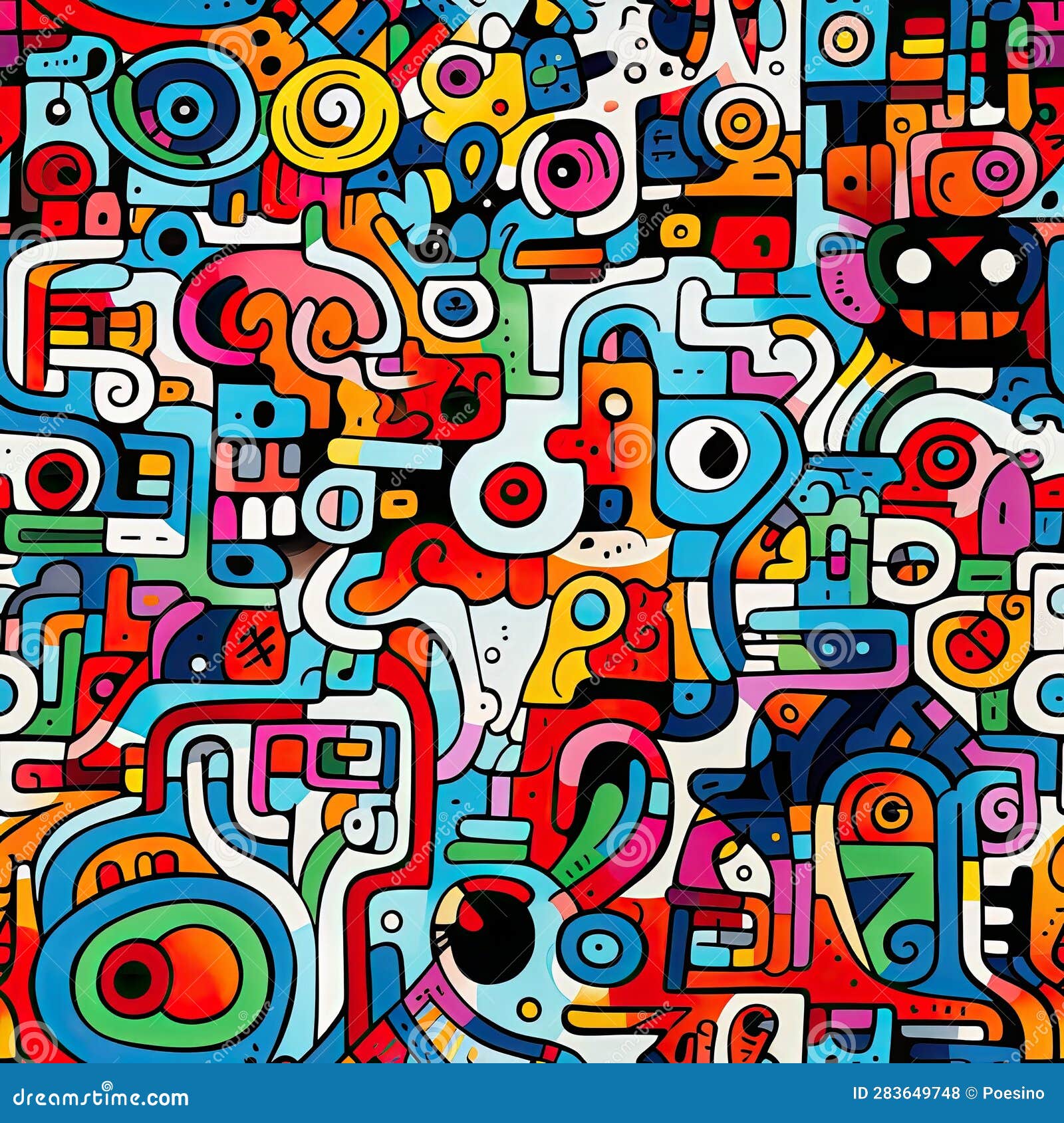 Tile - Abstract Modern Art (#7) 1x1 Single. Tileable Seamless Image ...