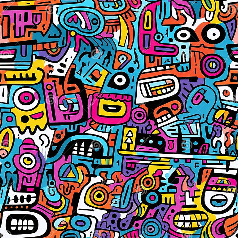 Tile - Abstract Modern Art (#5) 1x1 Single. Tileable Seamless Image ...