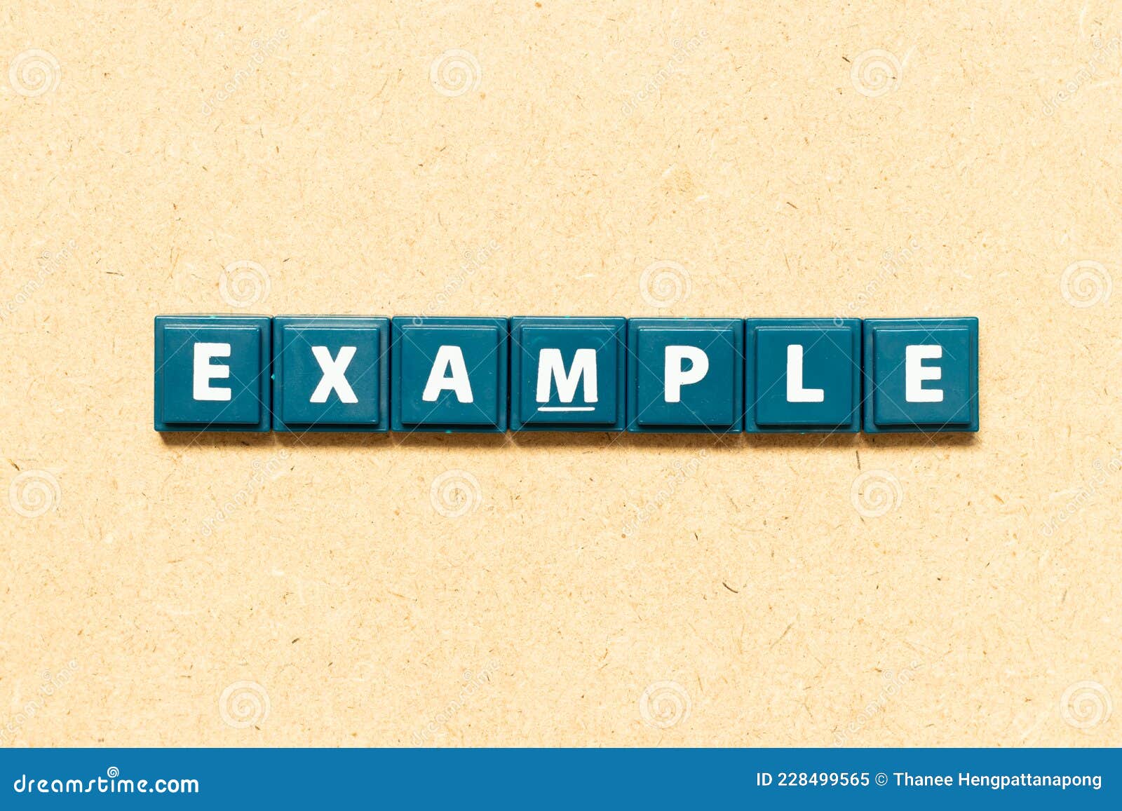 Word `example` On Cubes On Beautiful Black Background.Business Concept ...