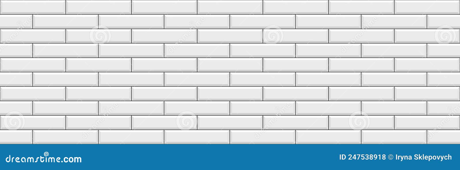 Tile Brick Background. Seamless Subway Wall. Vector Illustration Stock ...