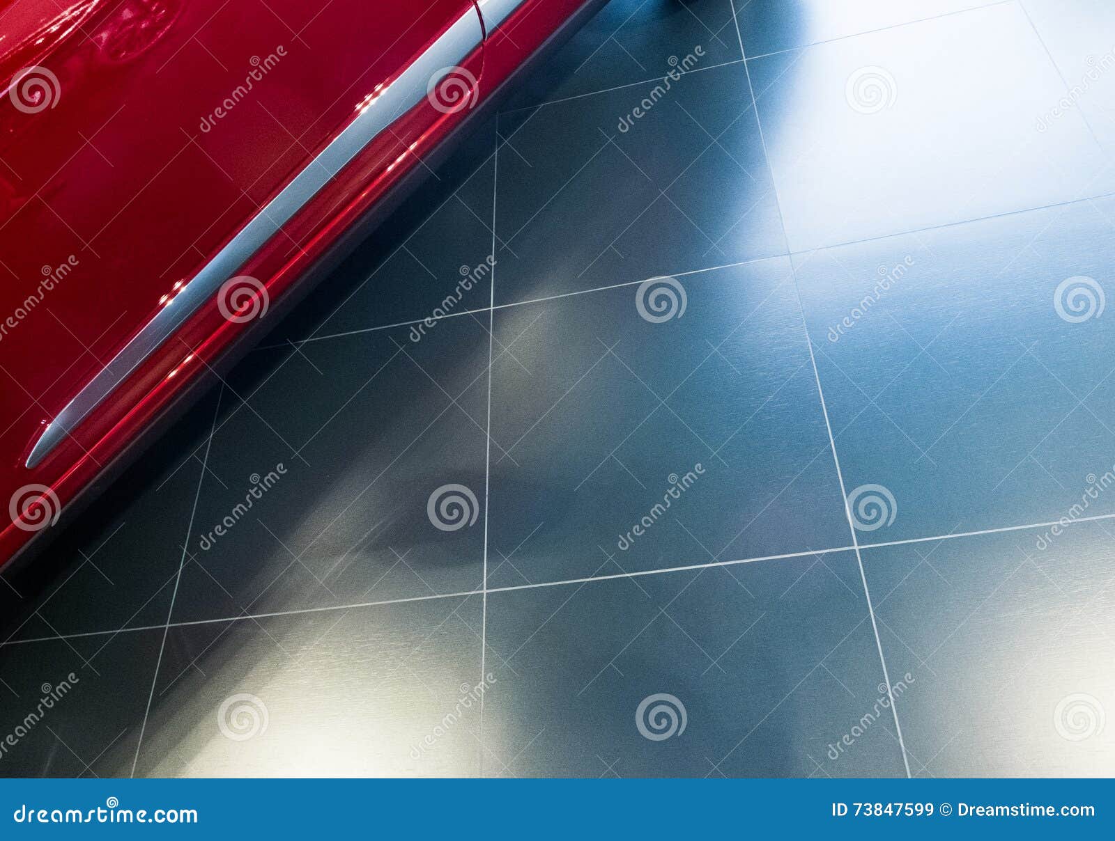 Tile with a Car Corner Design Touches Stock Image - Image of reflection ...