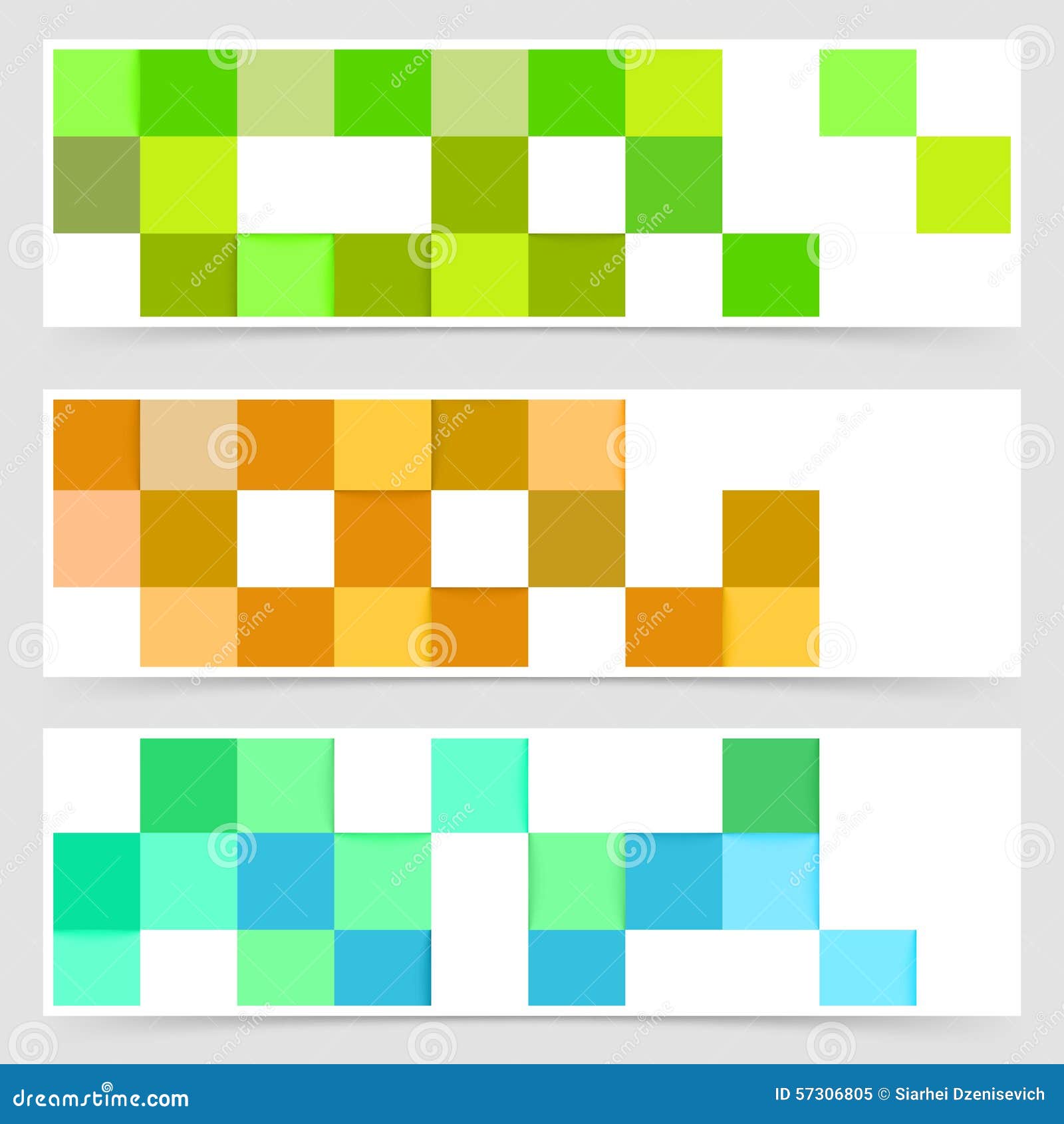 Tile Color Mania Abstract Header Collection Stock Vector - Illustration ...