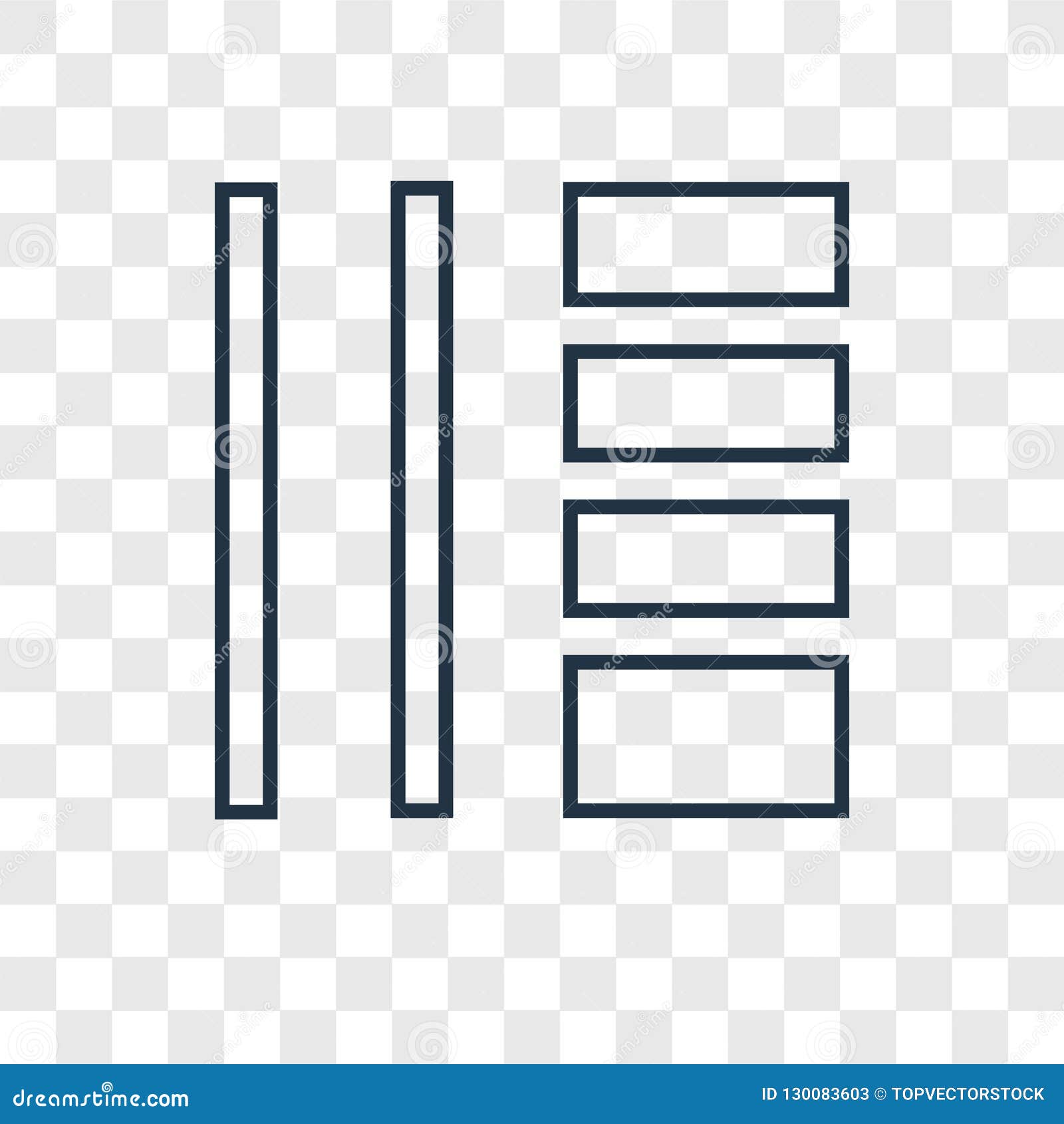 Tile Concept Vector Linear Icon Isolated on Transparent Background ...