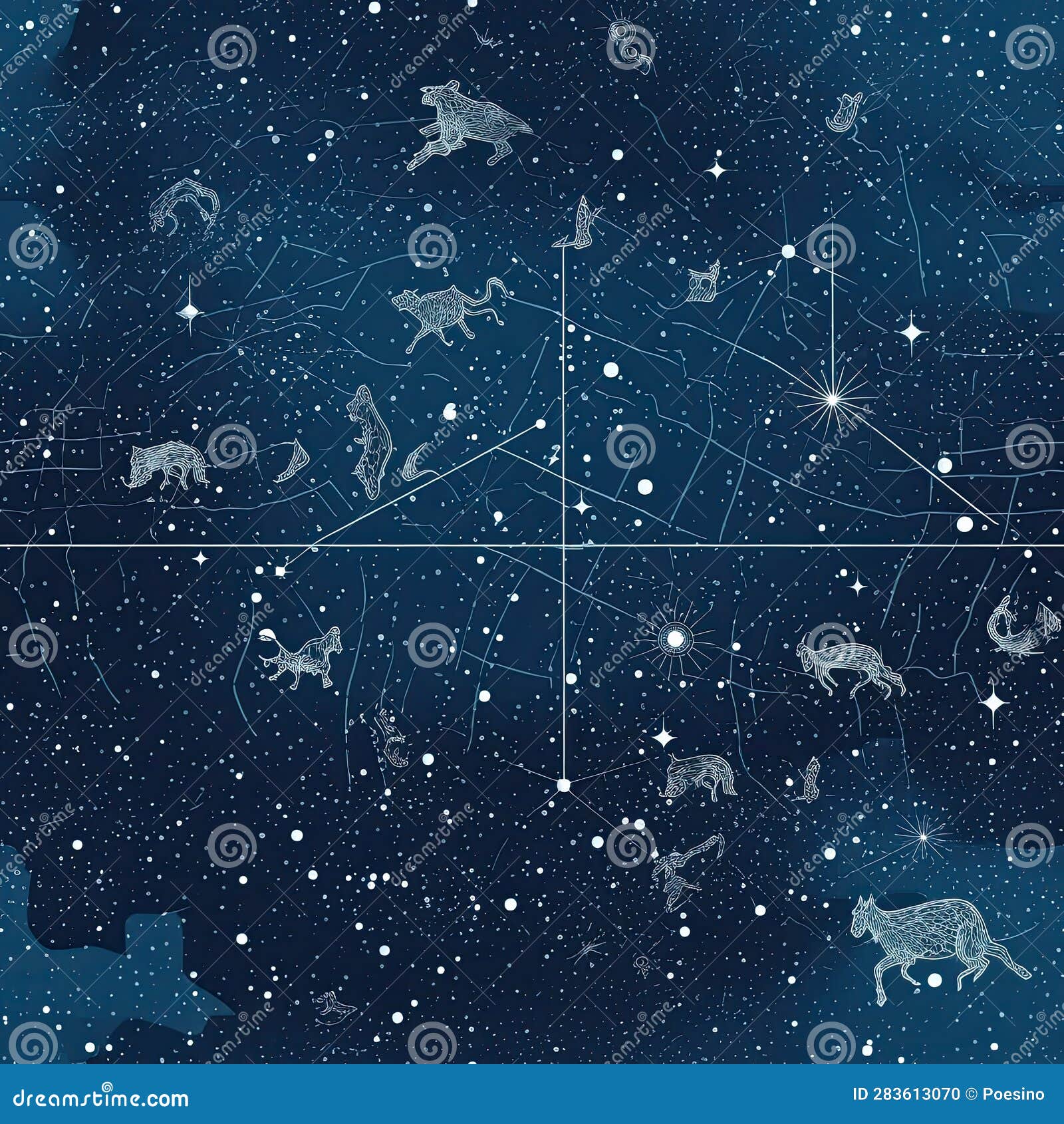 Tile - Constellations Figures (#5) 1x1 Single. Tileable Seamless Image ...