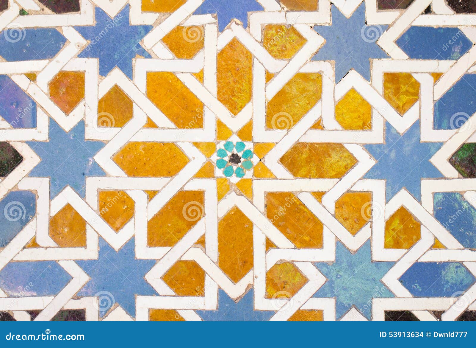 Tile Decorations in Alhambra Stock Photo - Image of closeup, arabic ...
