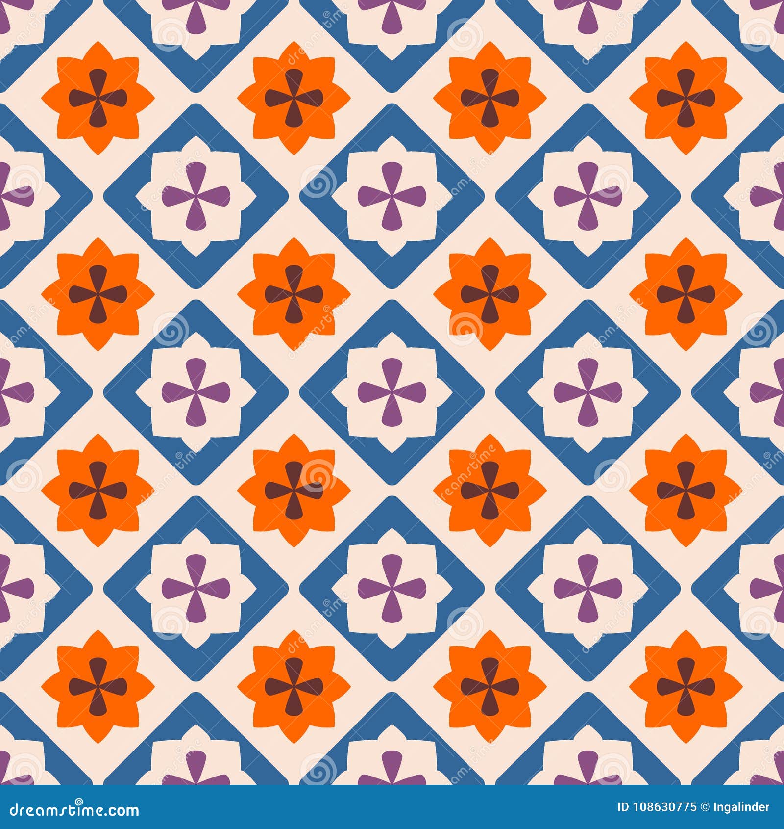 Tile Decorative Floor Tiles Vector Pattern Stock Vector - Illustration ...