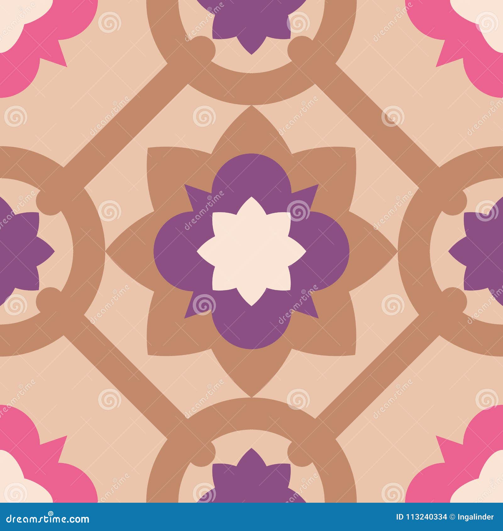 Tile Decorative Floor Tiles Vector Pattern or Seamless Background Stock ...