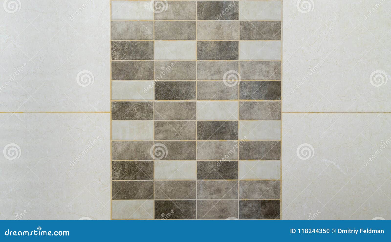 Tile Divided in the Middle by Colored Mosaic As Texture Background ...