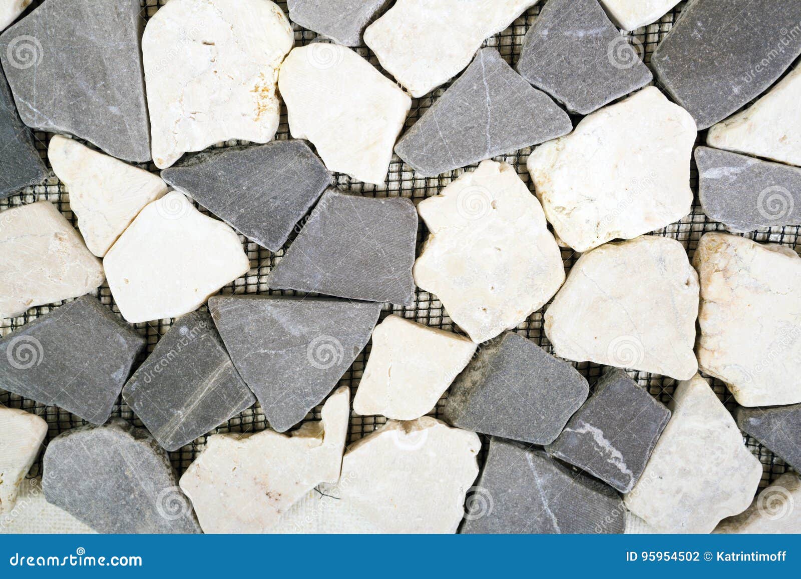 Tile from Dolomite Stones on a Grid Stock Photo - Image of production ...