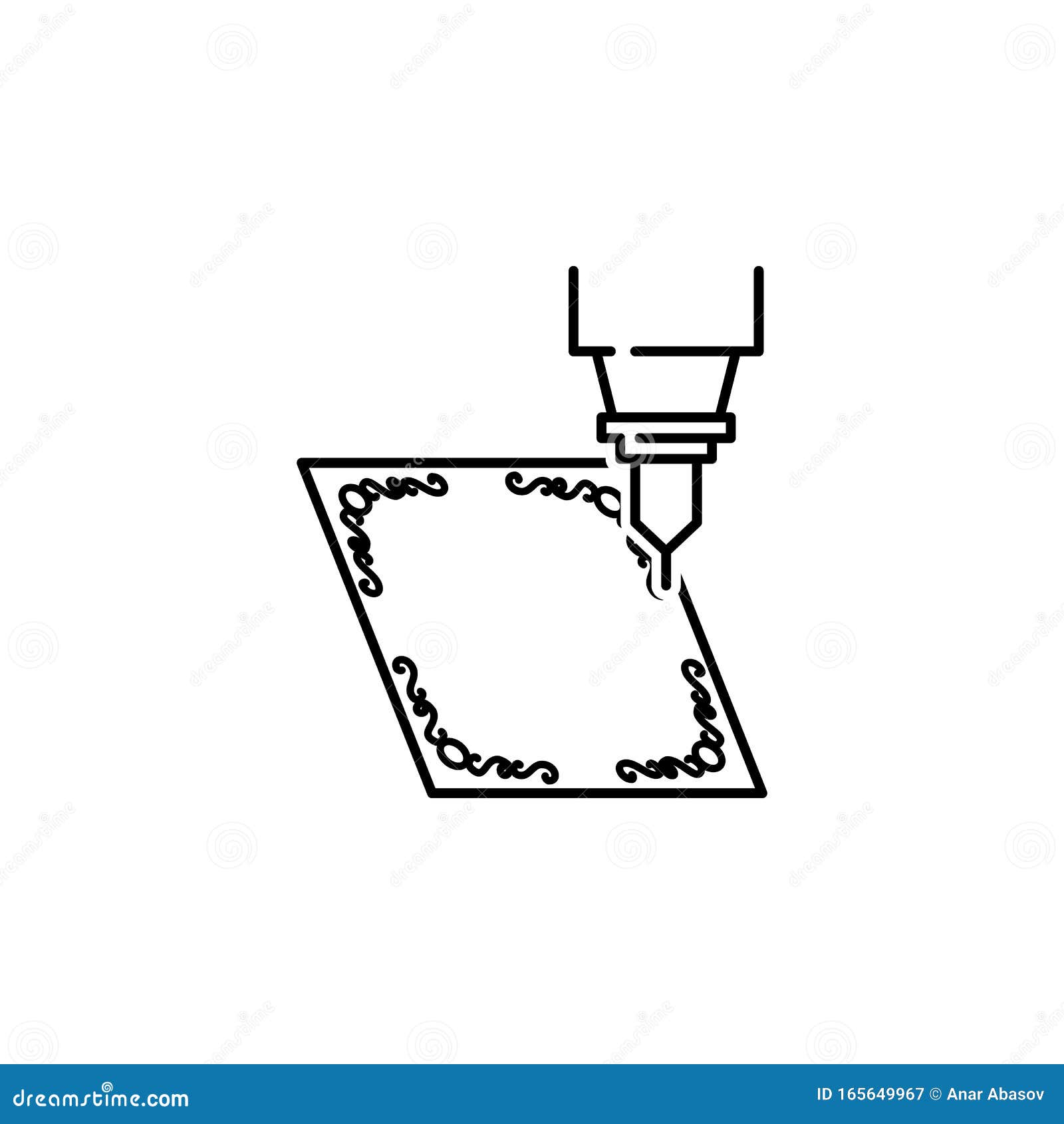 Tile Engraving Icon. Element of Laser Application in Production for ...