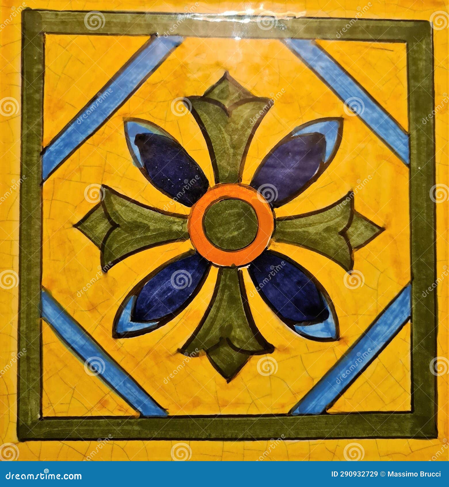 Tile with a fantasy design stock image. Image of fantasy - 290932729