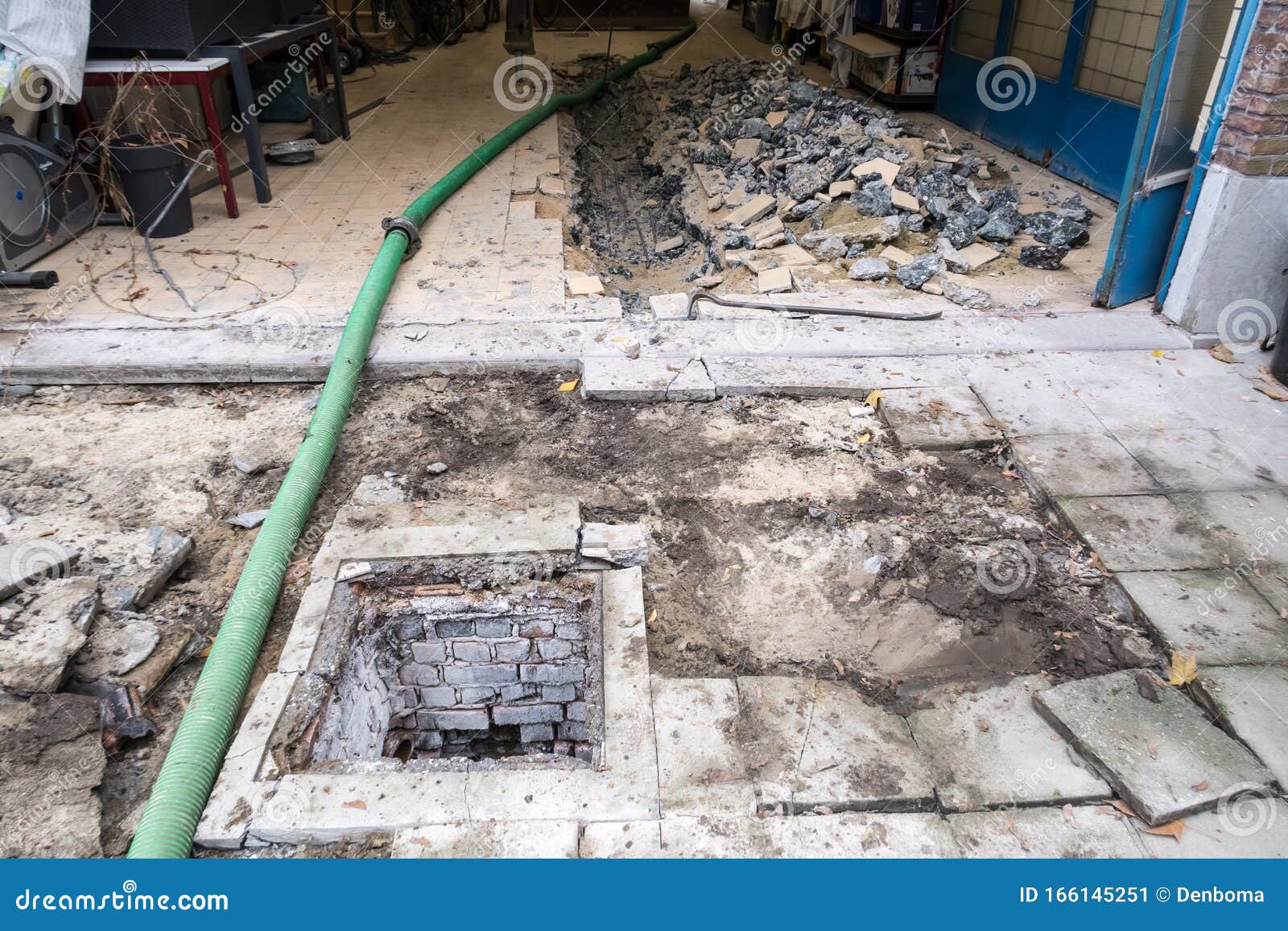 Breakout Floor with Concrete Iron Stock Image - Image of renovation ...