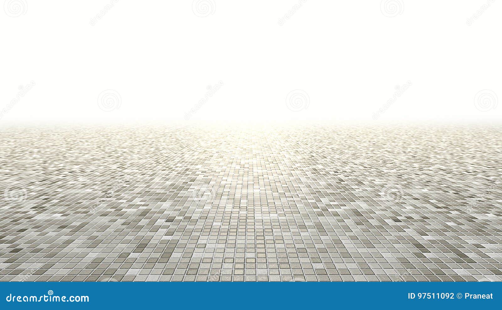 Tile Floor Fading into White Background 3d Rendering Stock Illustration ...