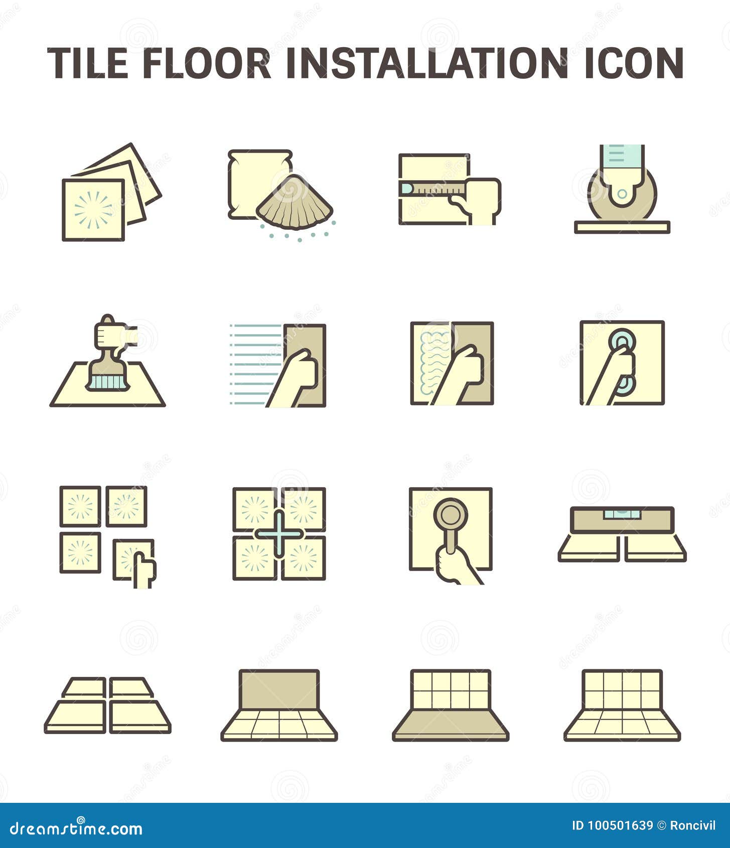 Tile floor icon stock vector. Illustration of bathroom - 100501639