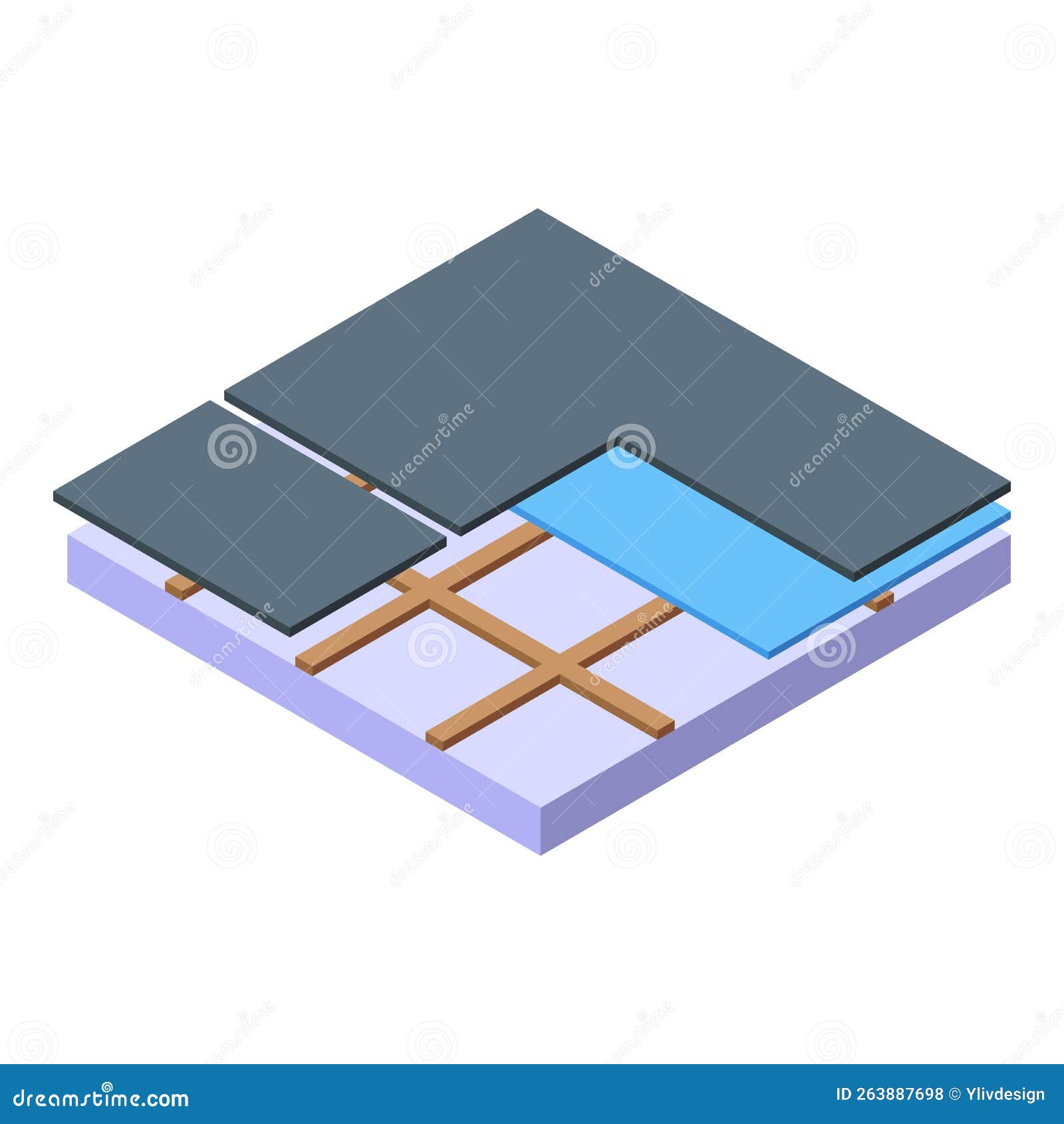 Tile Floor Icon Isometric Vector. Flooring Renovation Stock ...