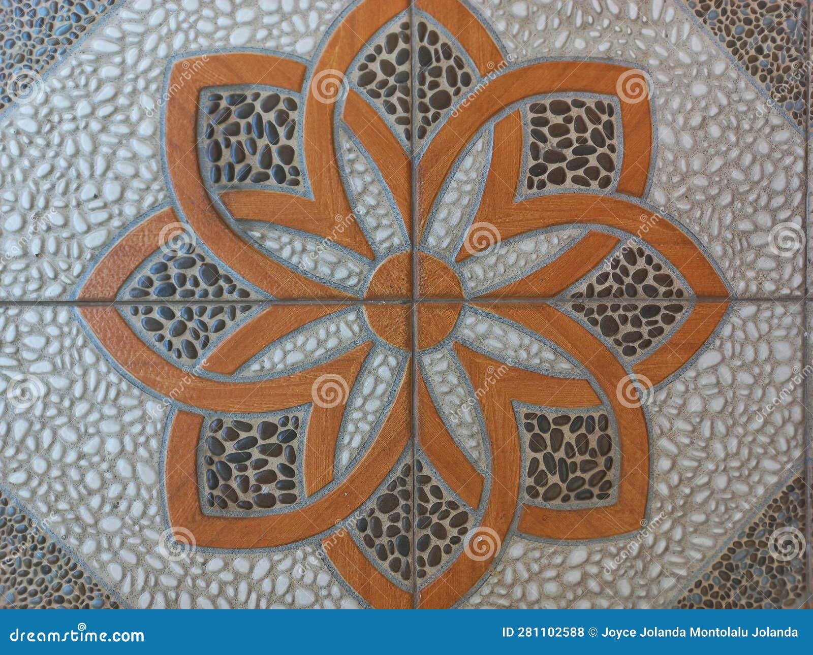 Tile Floor Motif with Clssic Ancient Images Stock Photo - Image of ...