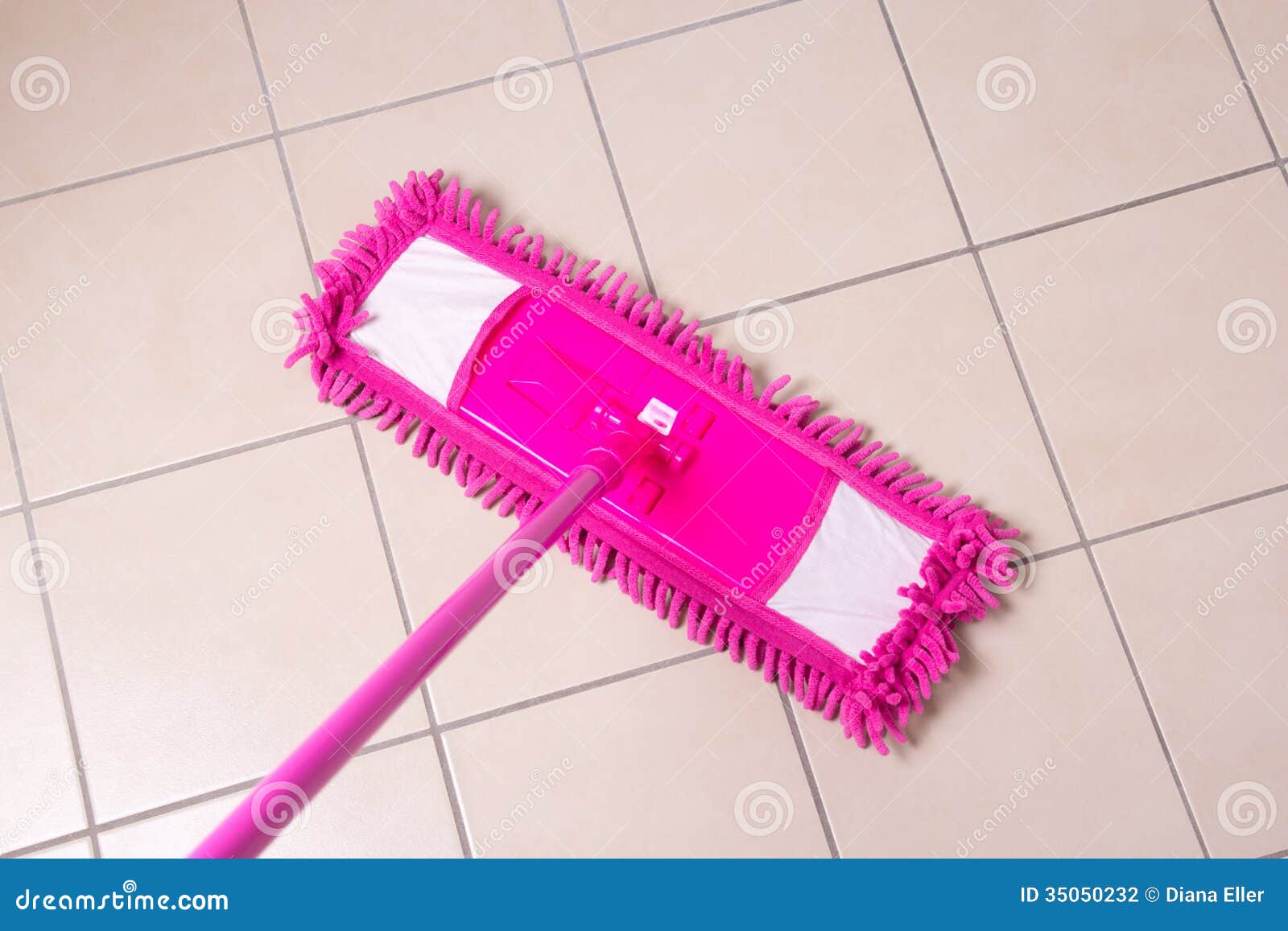 Tile Floor Washing with a Mop Stock Photo - Image of home, household ...