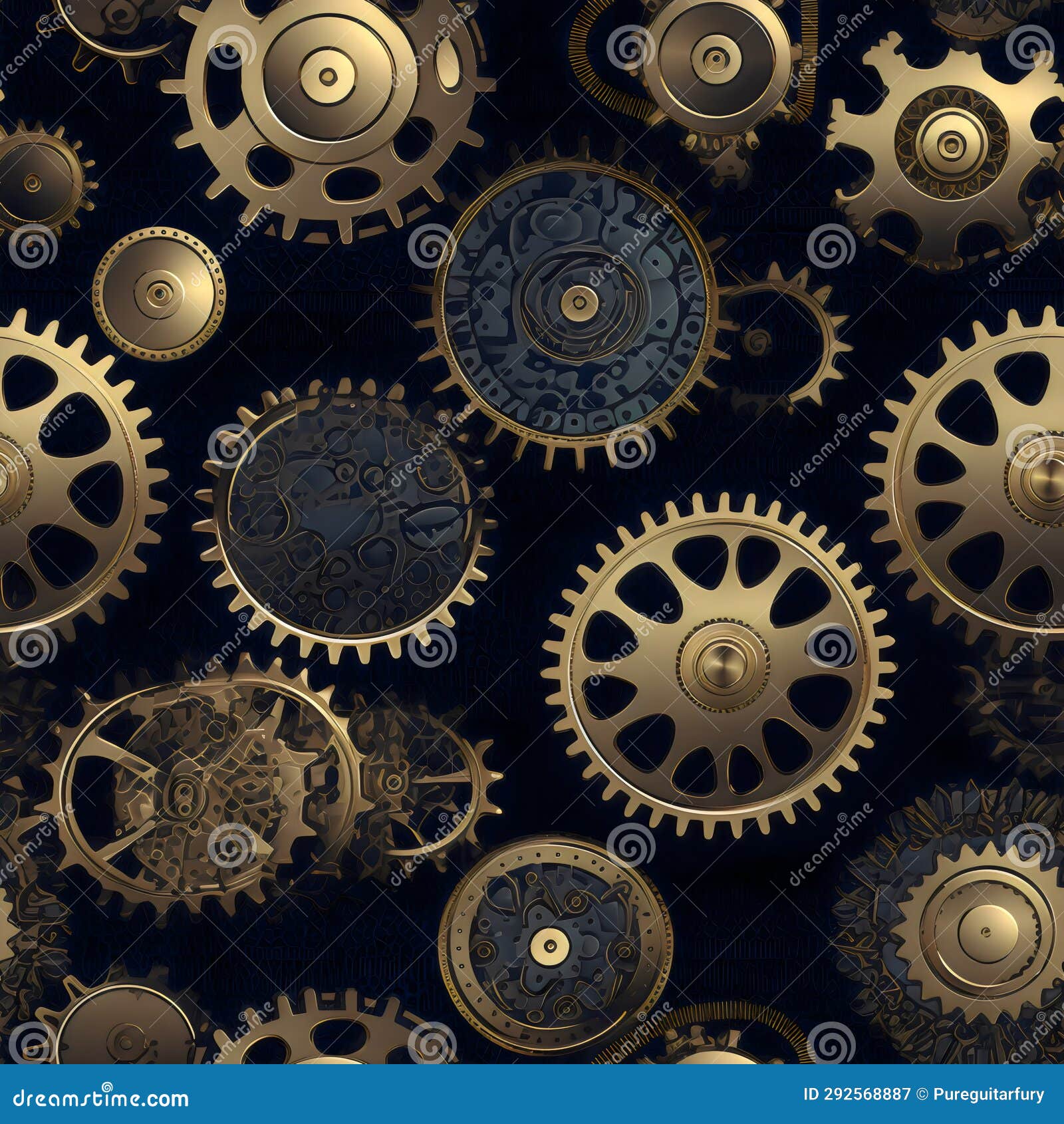 Illustration Gears Tile stock illustration. Illustration of pattern ...