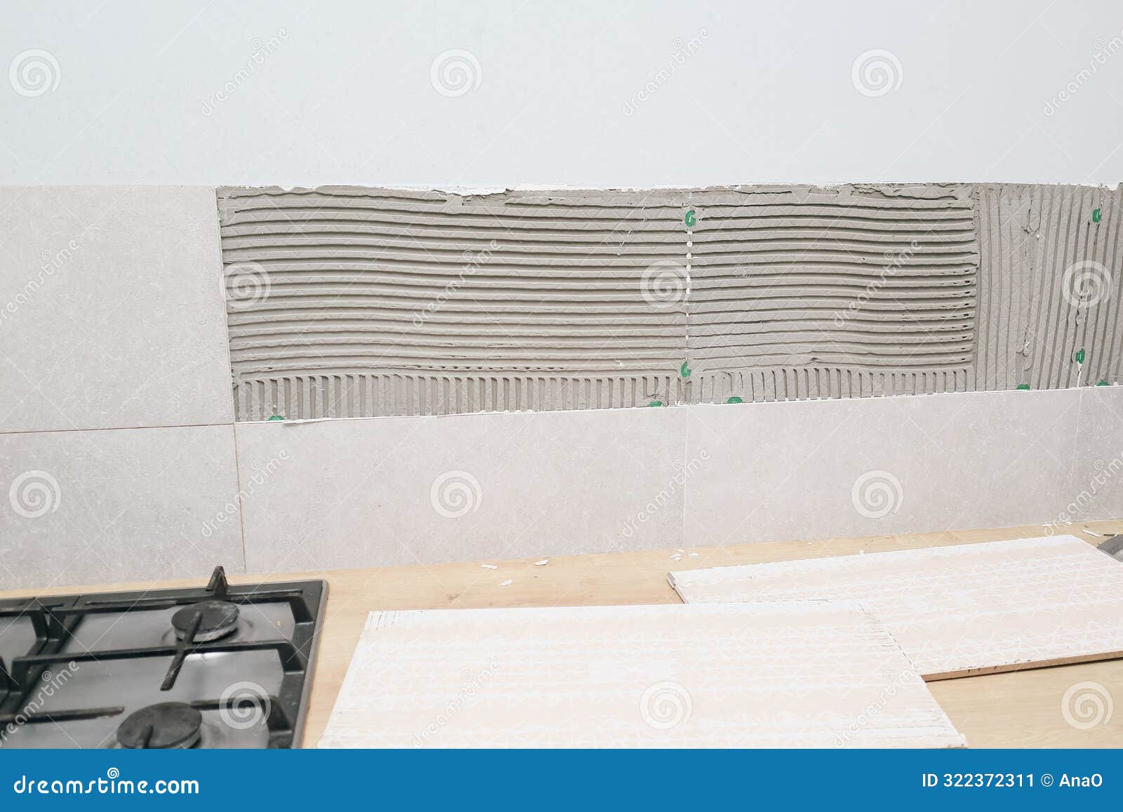 A Tile Has Fallen Off the Wall. Incorrect Installation of Porcelain ...