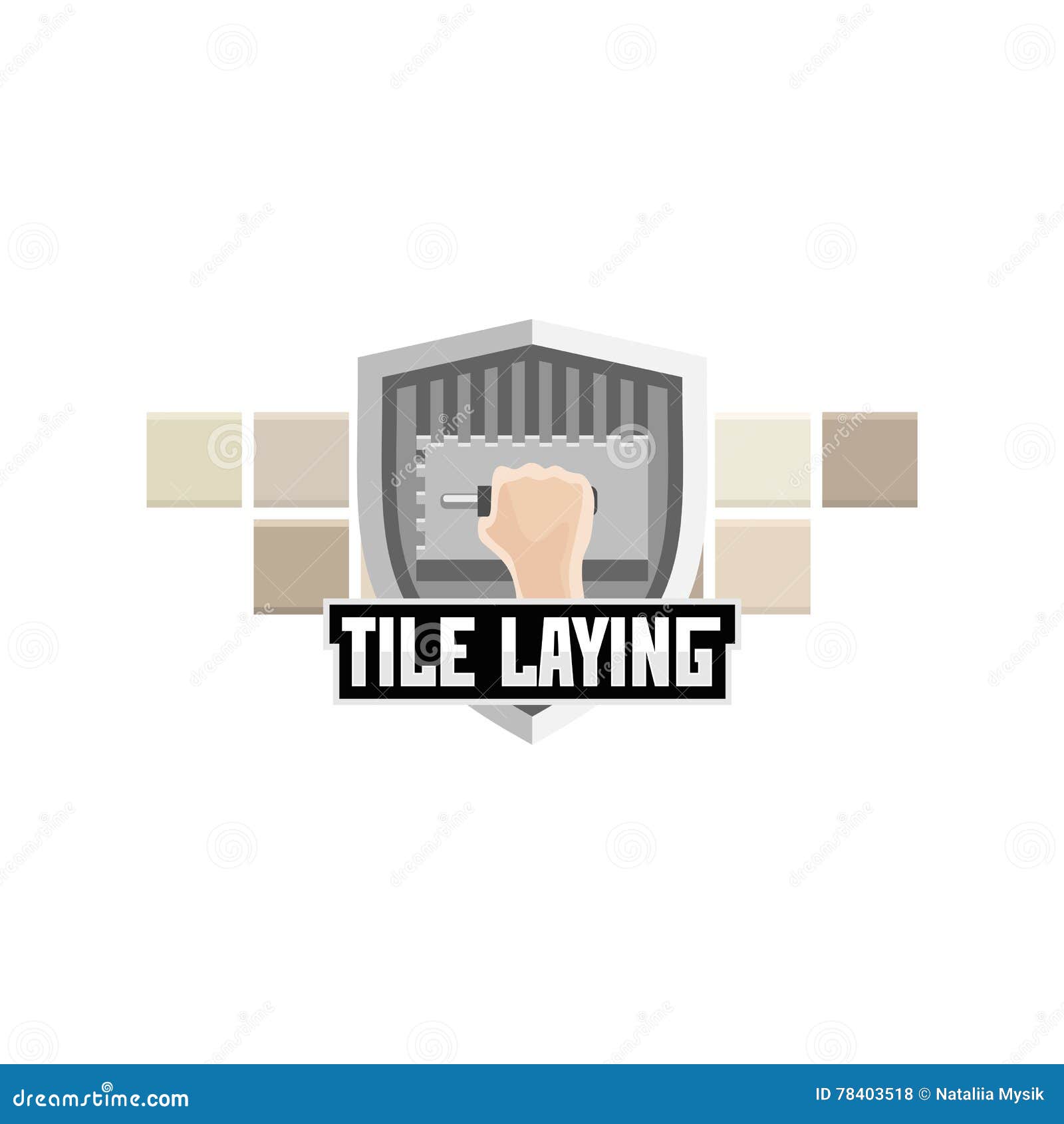 Tile laying logo vector stock vector. Illustration of contractor - 78403518