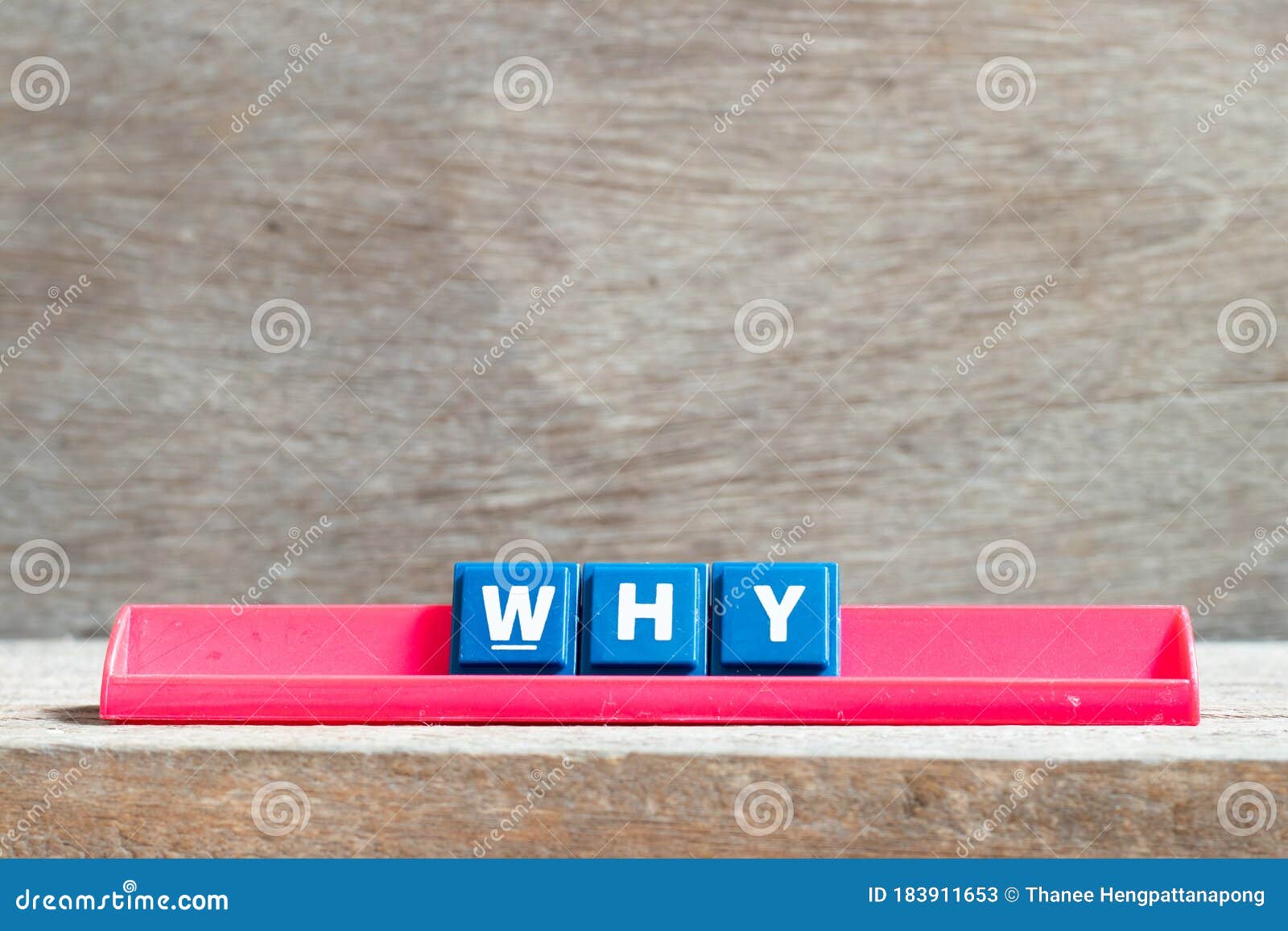 Tile Letter on Rack in Word Why on Wood Background Stock Image - Image ...