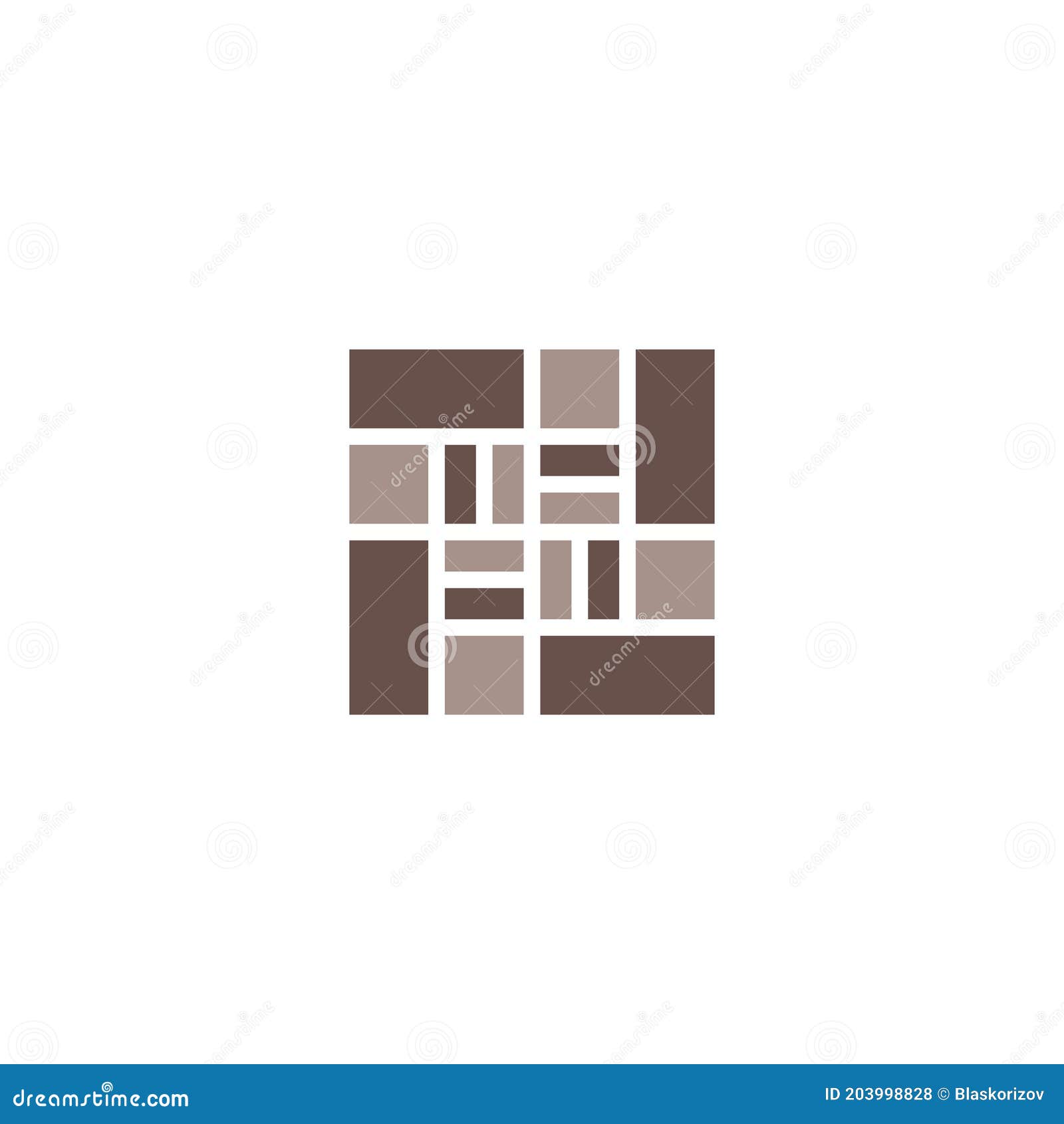 Tile Logo Symbol Abstract Square Icon Stock Vector - Illustration of ...