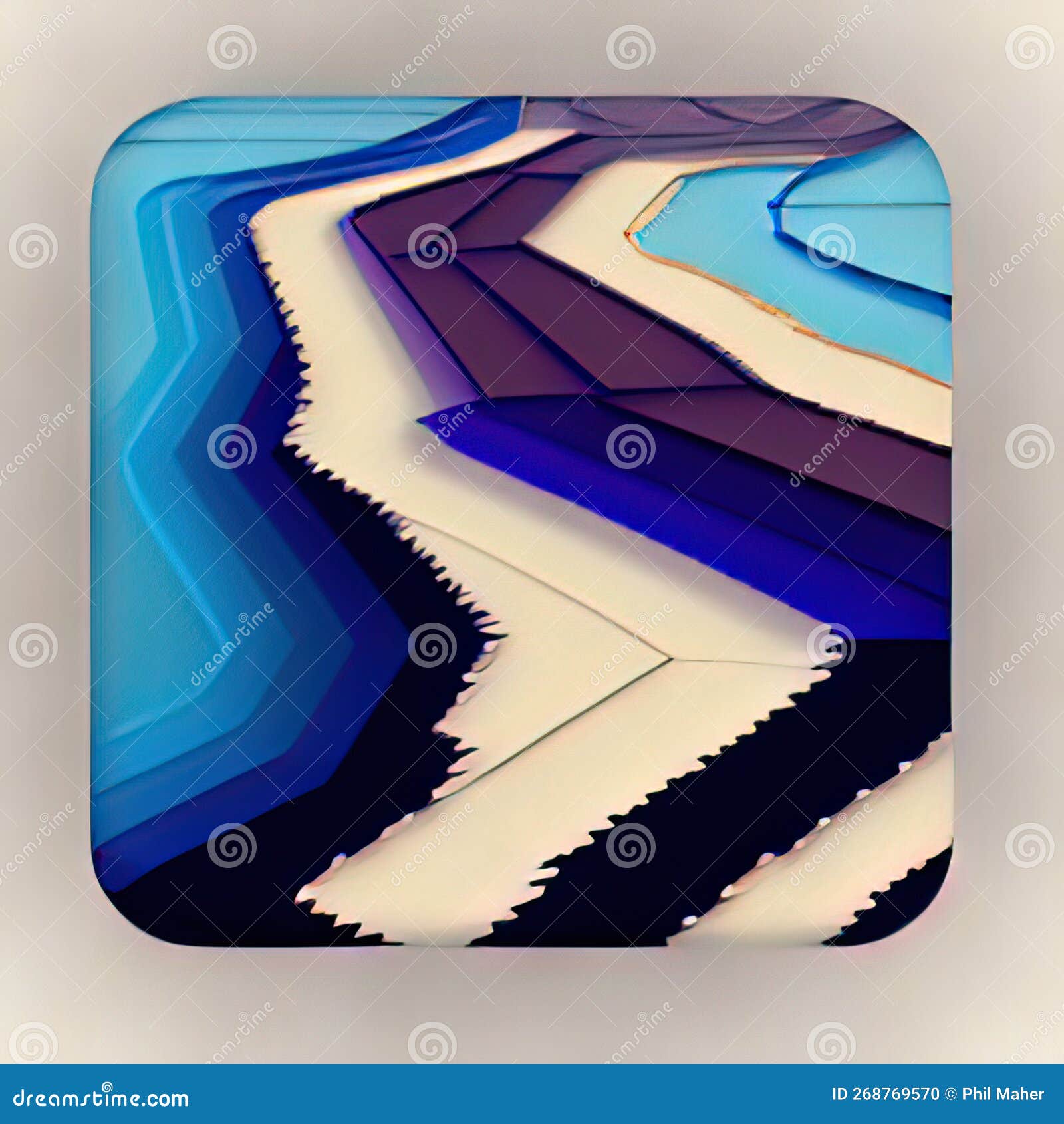 Tile-Matching Software App Icon. Generative AI. Stock Illustration ...