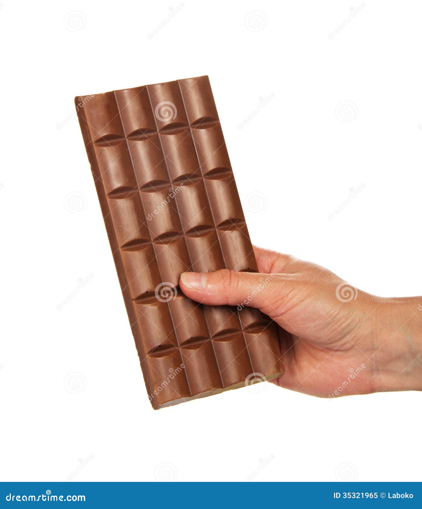 Tile of Milk Chocolate in the Female Hand Stock Image - Image of ...