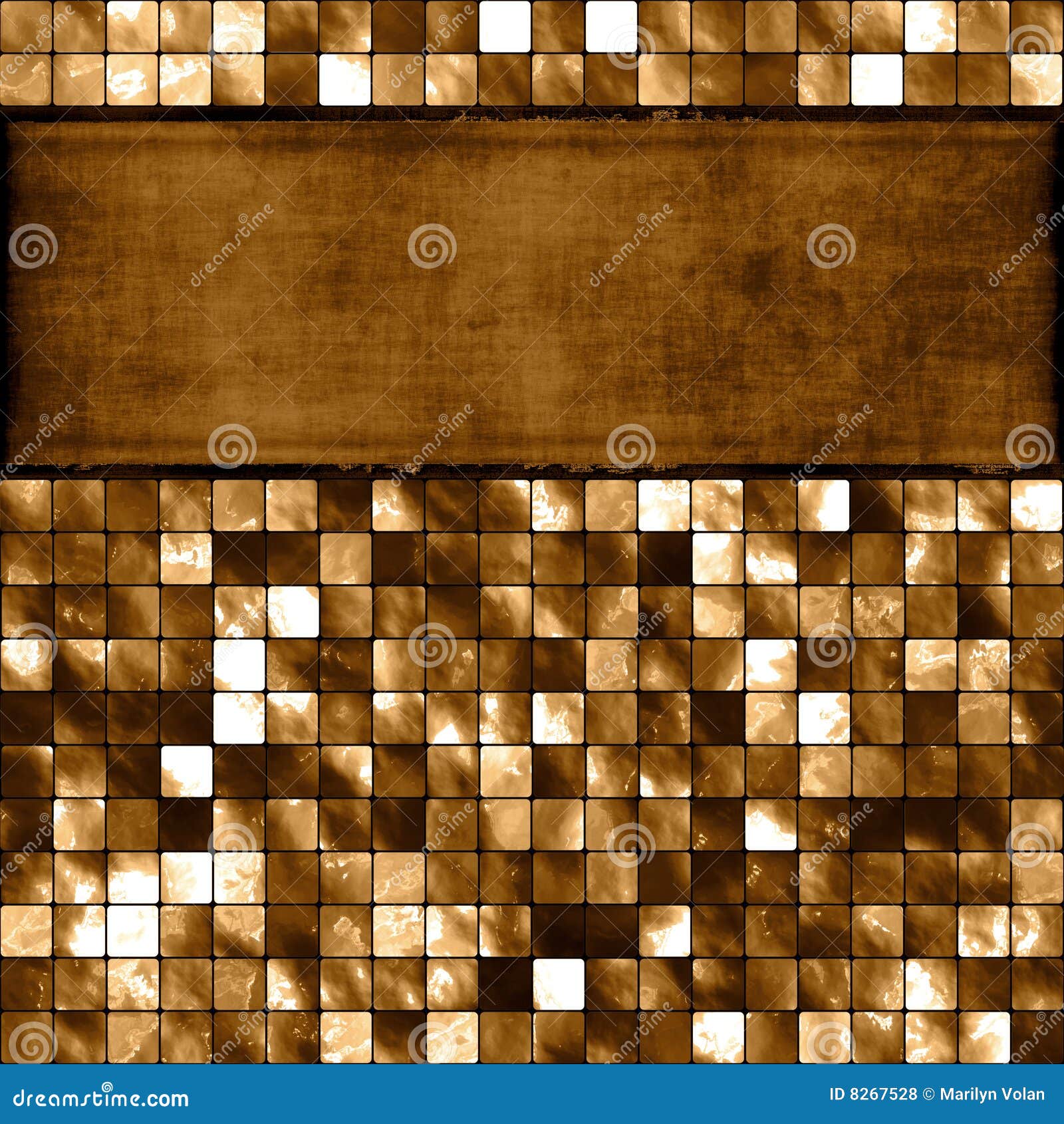 Tile Mosaic and Banner stock illustration. Illustration of banner - 8267528