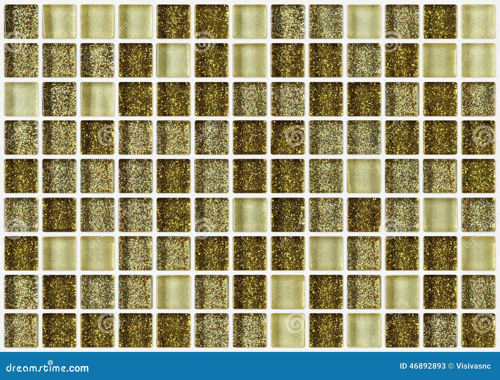 Tile Mosaic Square Decorated with Glitter Golden Texture Background ...