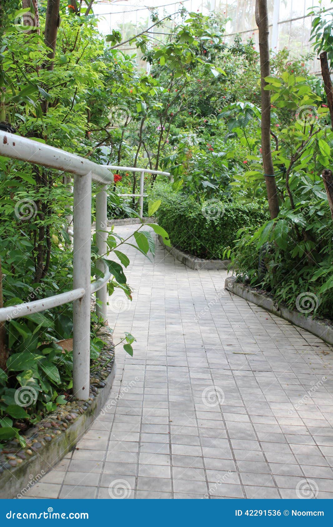 Tile pathway stock photo. Image of railing, style, garden - 42291536