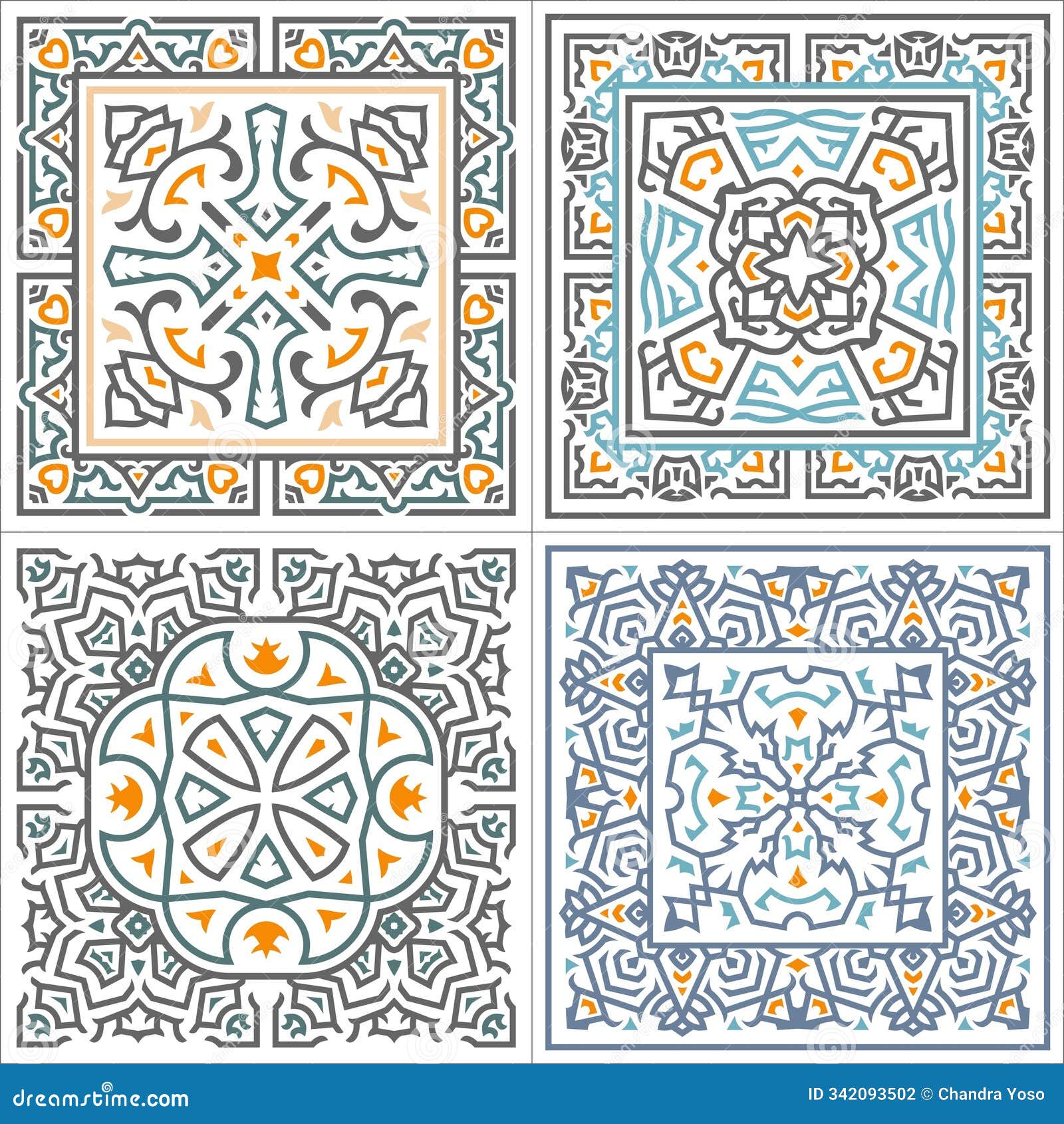 Tile Patern Design Vector Illustration Stock Illustration ...