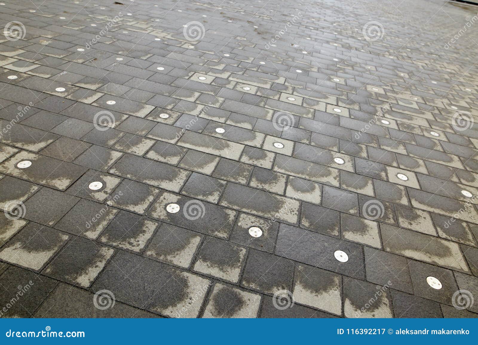 Tile Paving. Sidewalk Pedestrian Zone. a Rock. Stock Image - Image of ...