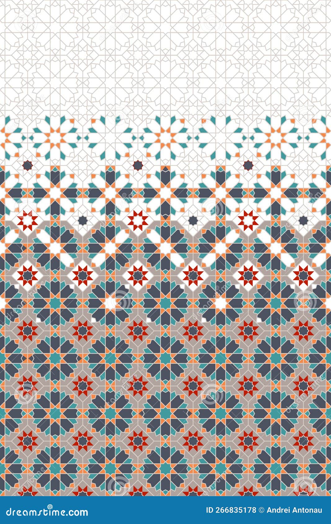Tile Repeating Vector Border. Geometric Halftone Pattern with Colorful ...