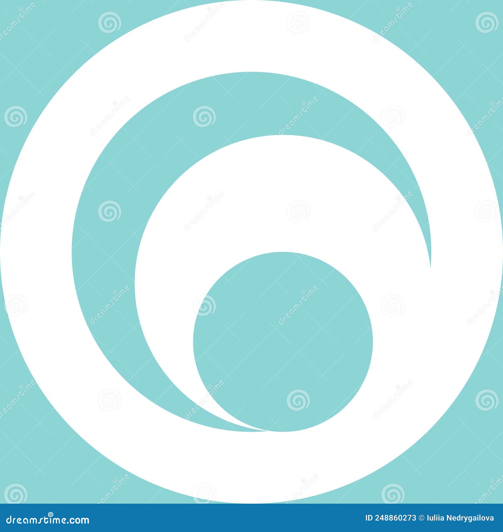 Tile with Retro Circle Pattern, Blue and White Colors, Raster Stock ...