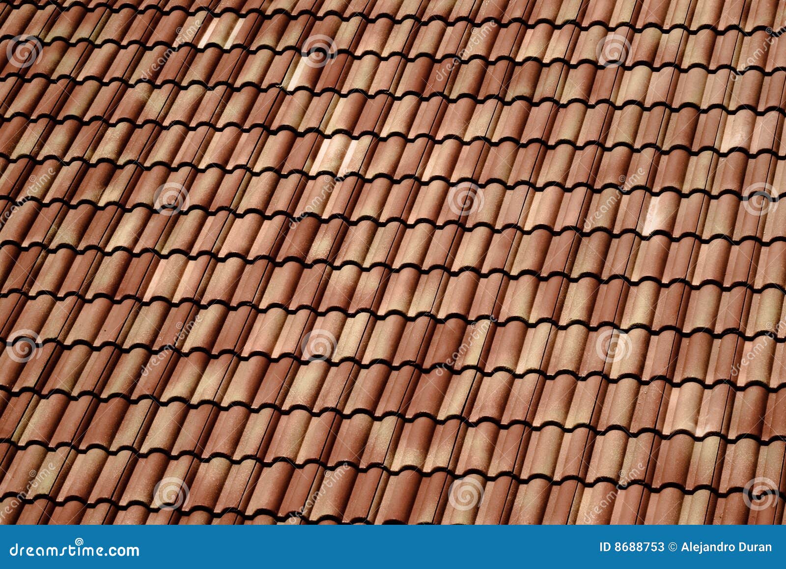 Tile Roof, Isolated On A White Background. Clipping Path Royalty-Free ...