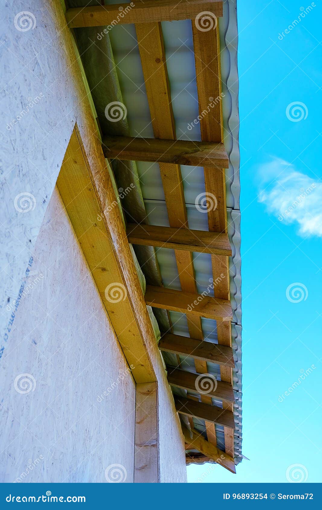 Tile roof bottom view stock photo. Image of house, architecture - 96893254