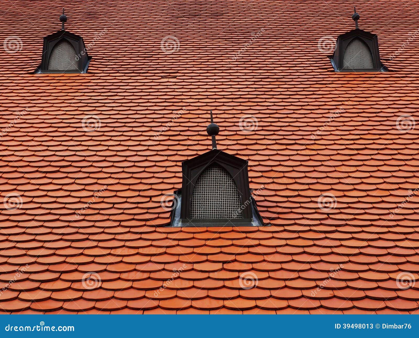 Tile Roof with Wind Windows Stock Image - Image of ideas, detail: 39498013